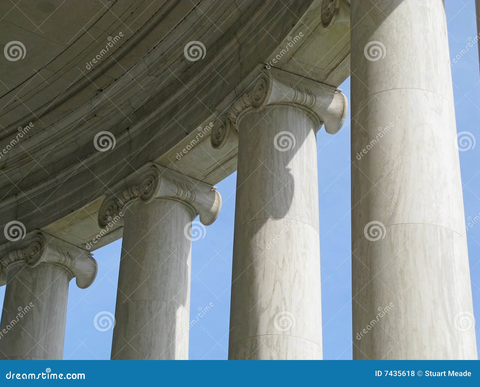 Pillars at the Jefferson Memorial Stock Photo - Image of founding ...