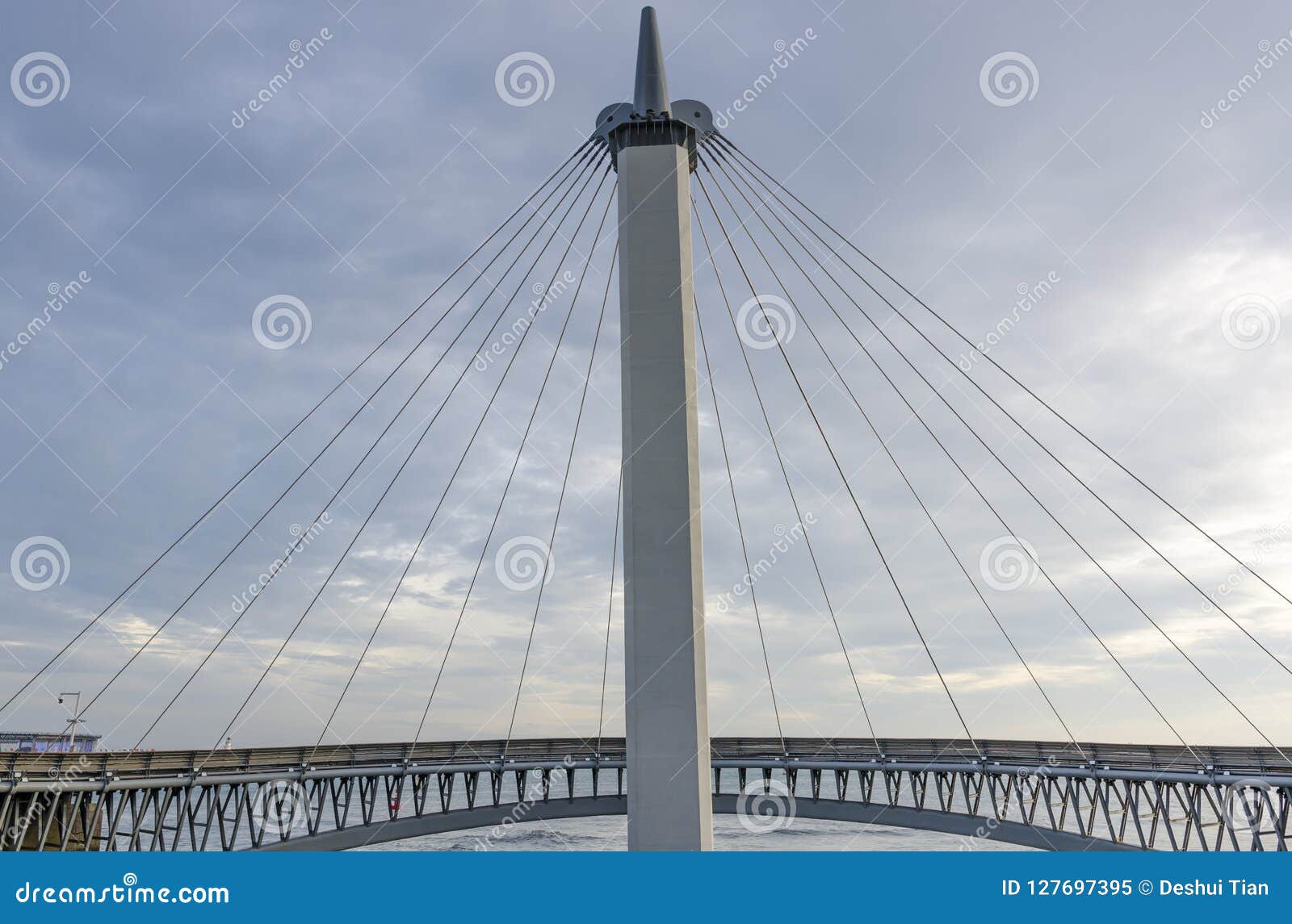 Pillars in the Middle of a Bridge Stock Image - Image of entertainment ...