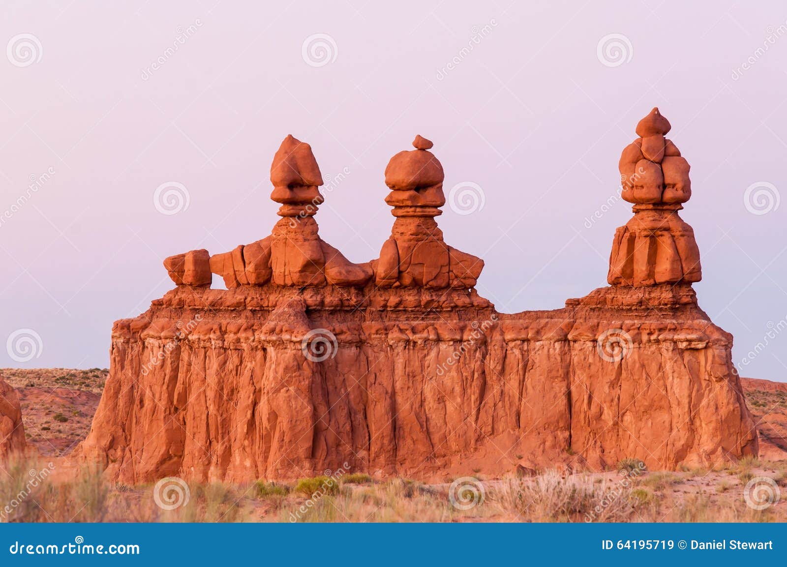3 Pillars of Moab stock image. Image of canyon, rock - 64195719