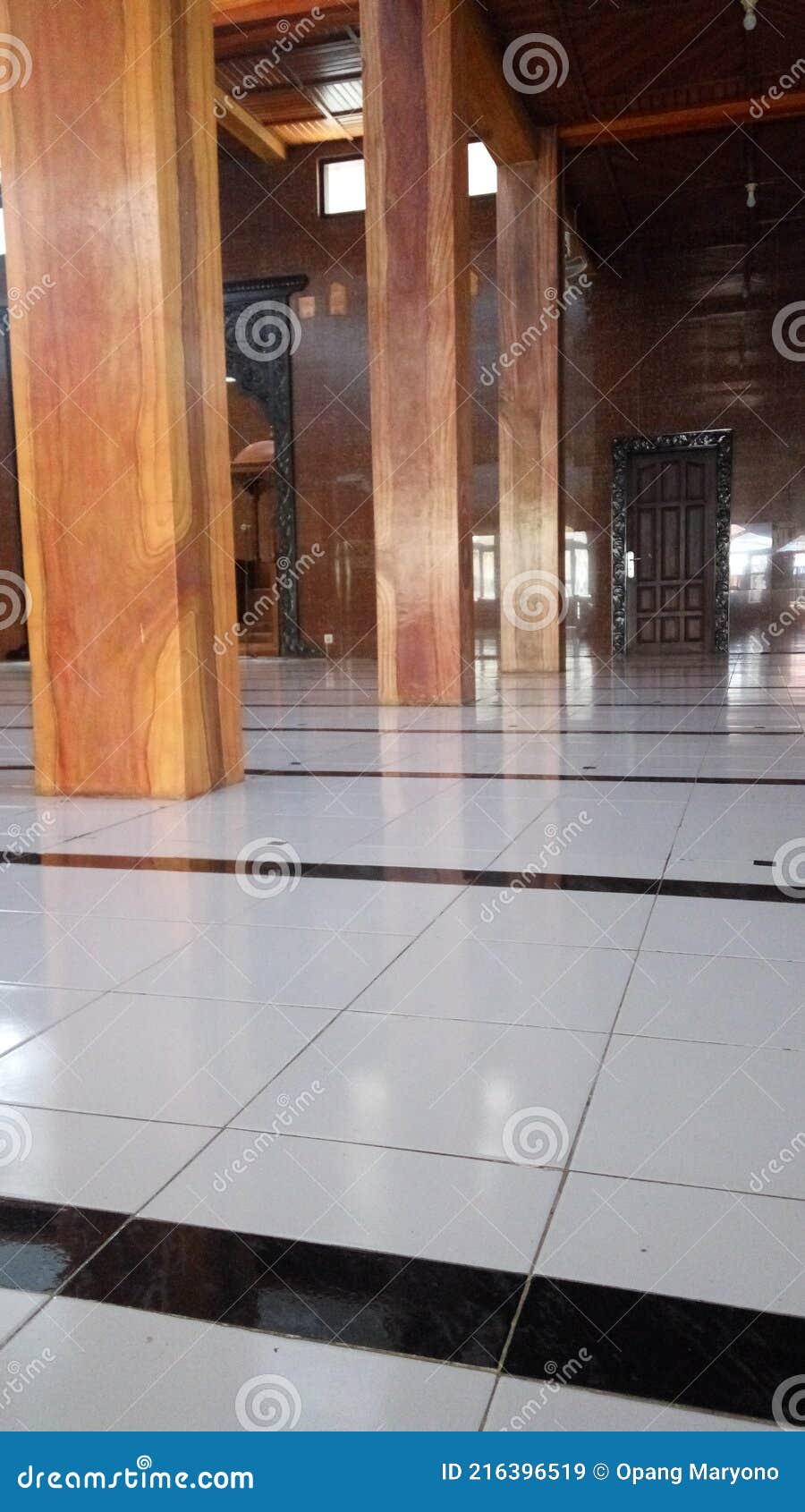 Pillars in a Mosque stock image. Image of floor, plywood - 216396519
