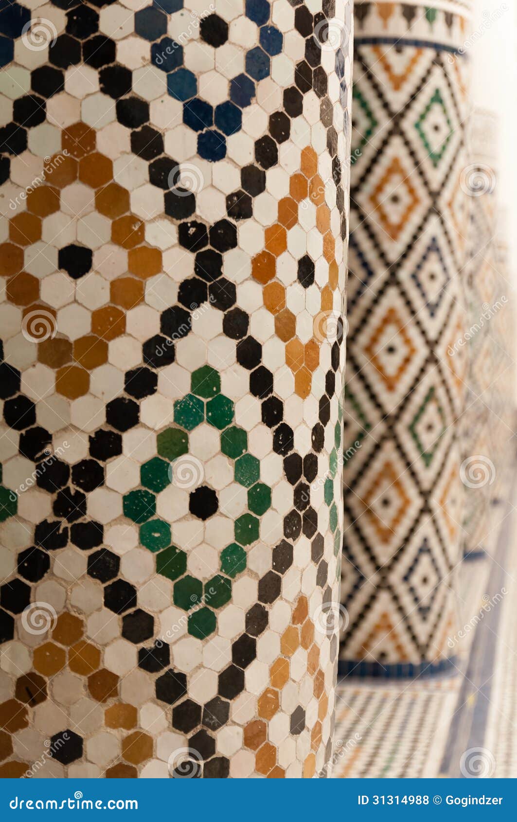 Pillars with patterns stock photo. Image of classical - 31314988