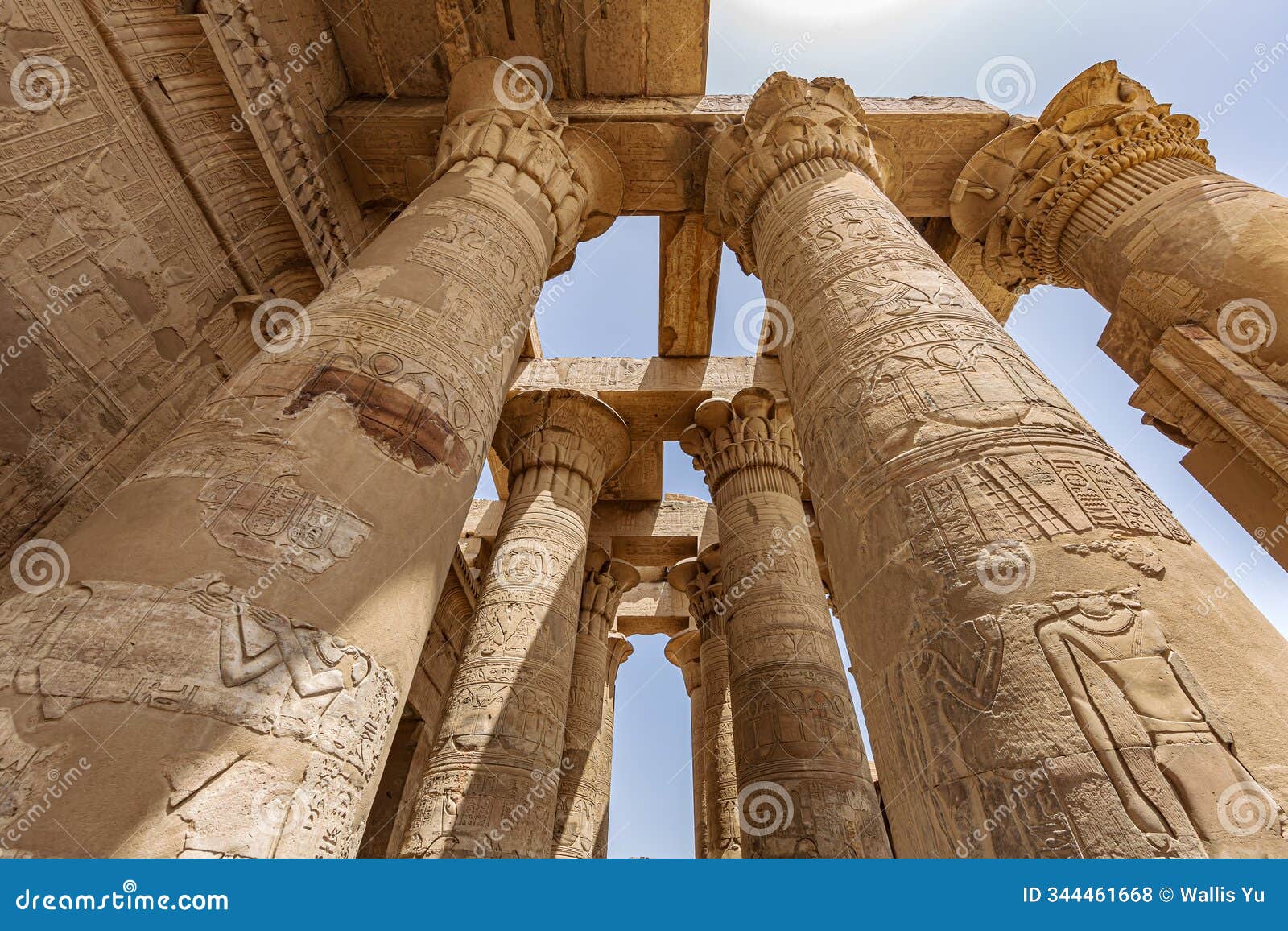 Pillars of Philae Temple editorial stock photo. Image of history ...