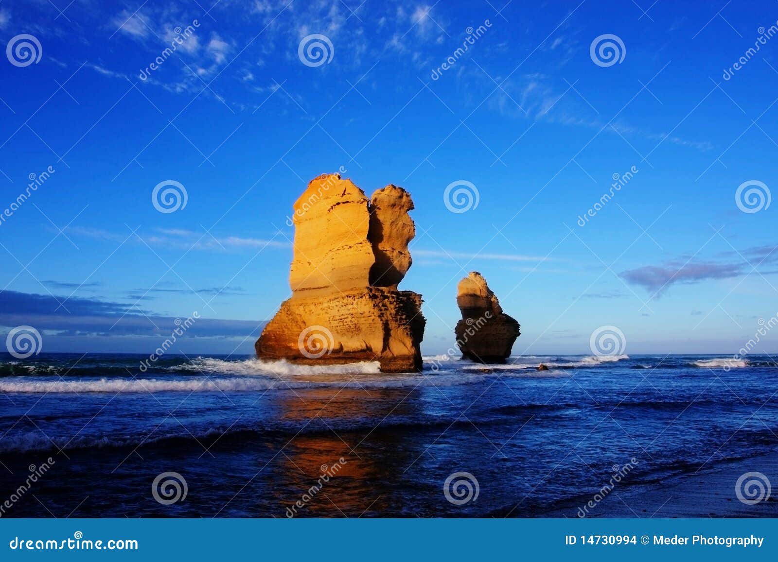 Pillars in the sea stock photo. Image of rock, landmark - 14730994