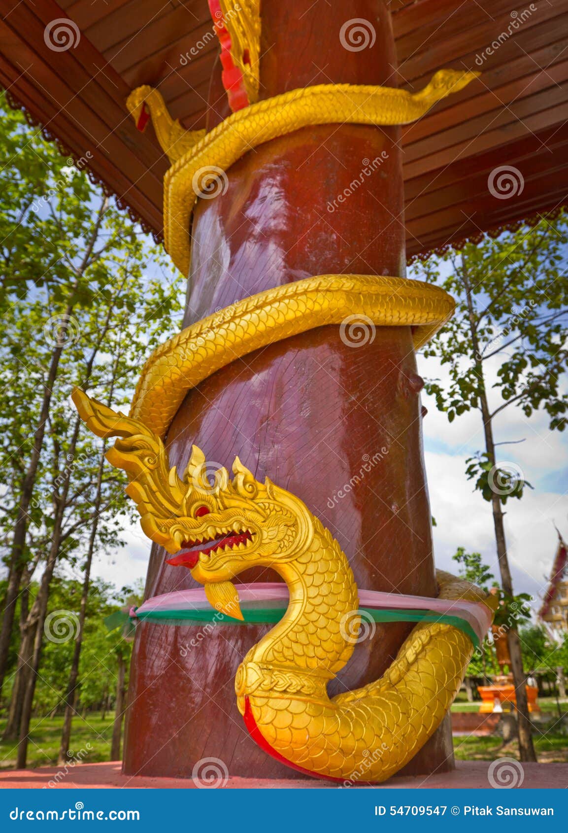 Gold Serpent Scale Statue Patterns Or Colorful Naga Texture Abstract ...