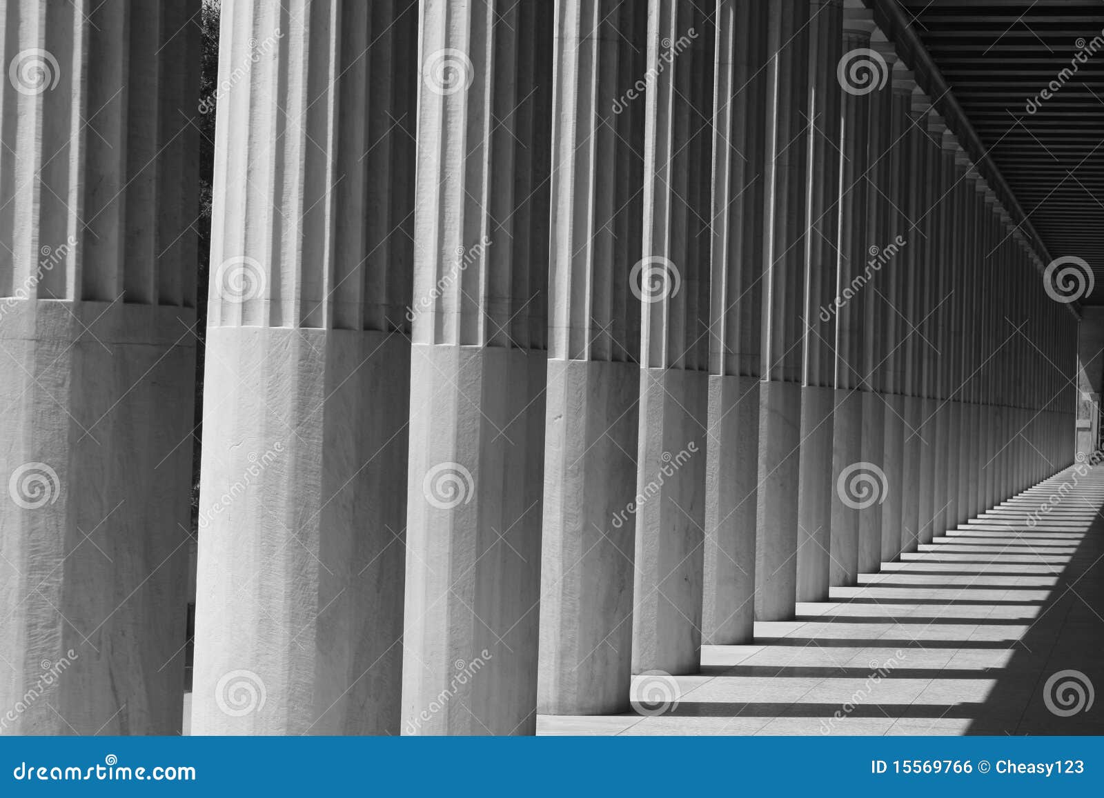 Pillars in the Shadows stock photo. Image of black, light - 15569766
