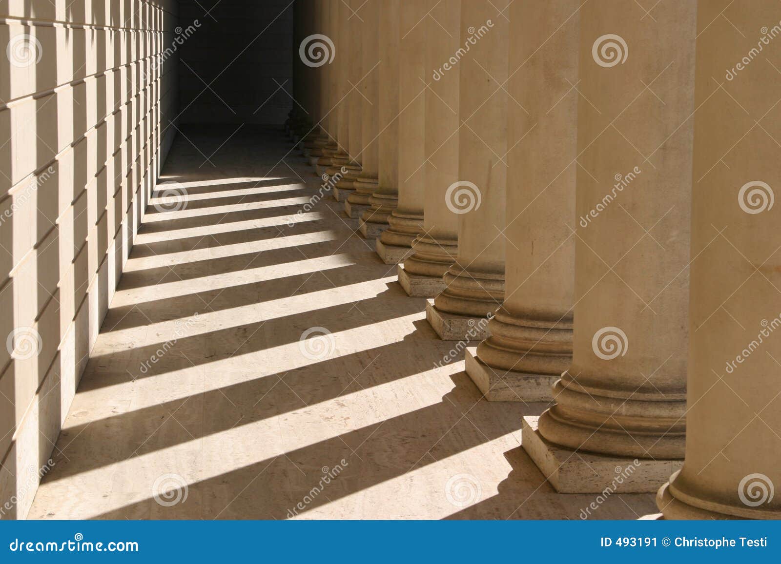 Pillars, Shadows and Light stock image. Image of stability - 493191