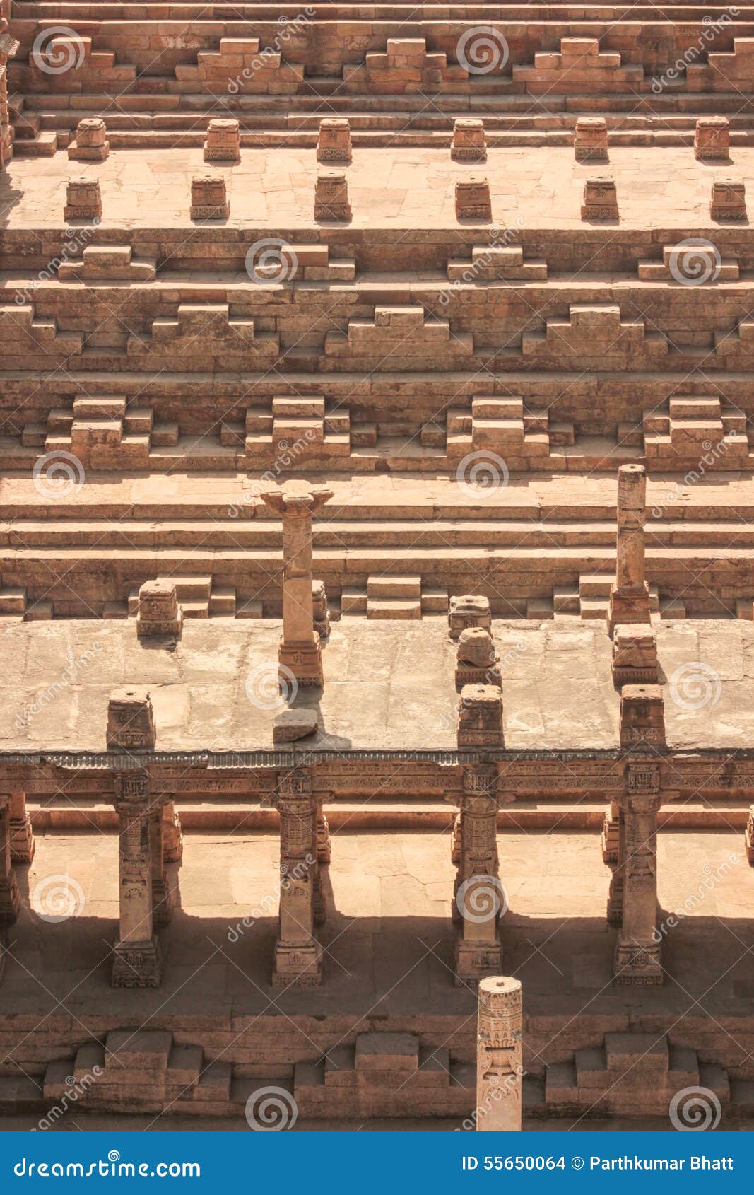 Pillars and steps stock photo. Image of unesco, gurjara - 55650064