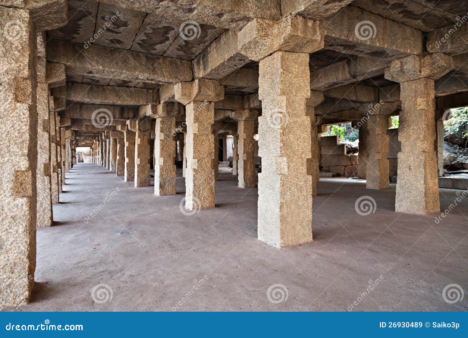 Pillars in the temple stock image. Image of culture, ancient - 26930489