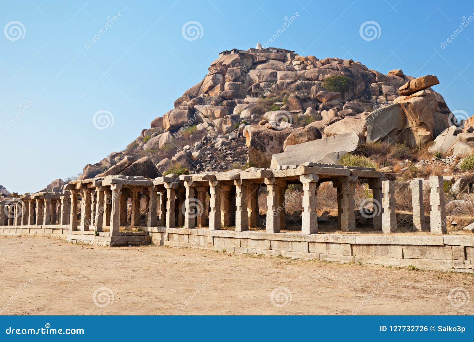 Pillars of the temple stock photo. Image of indigenous - 127732726