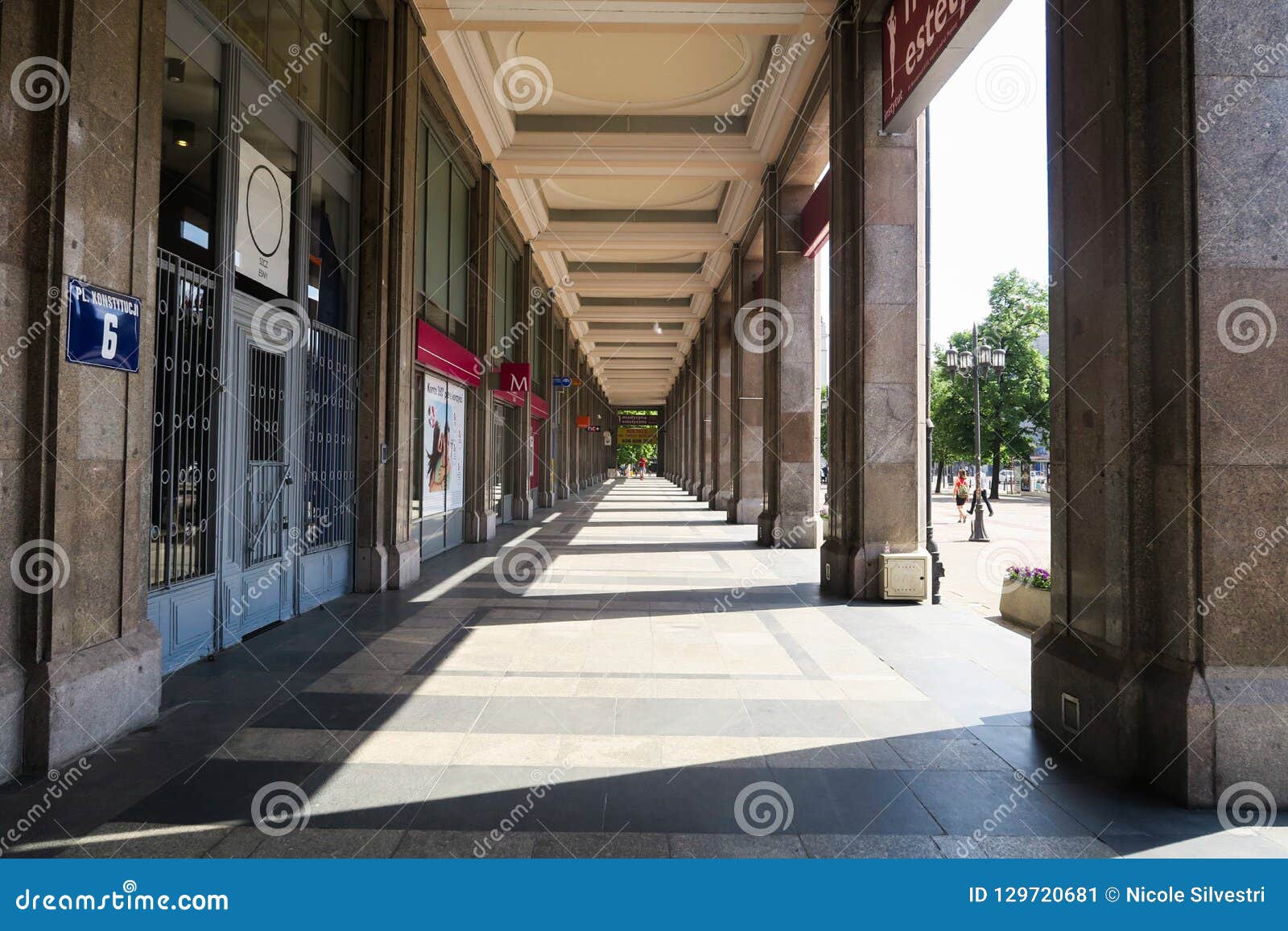 Pillars at Theatre Square in Warsaw, Poland, Memory of Communist ...