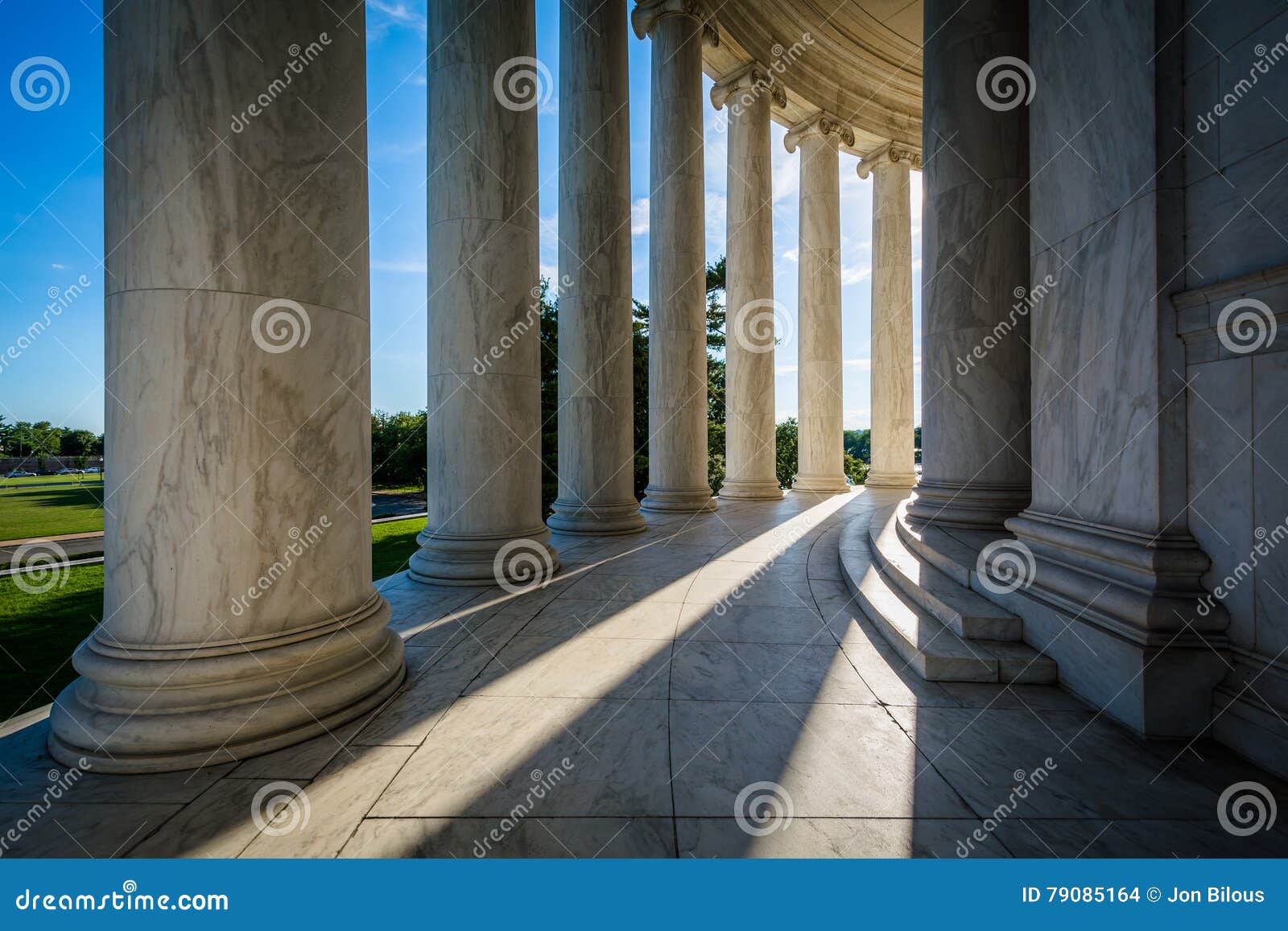 Pillars of the Thomas Jefferson Memorial, in Washington, DC. Stock ...