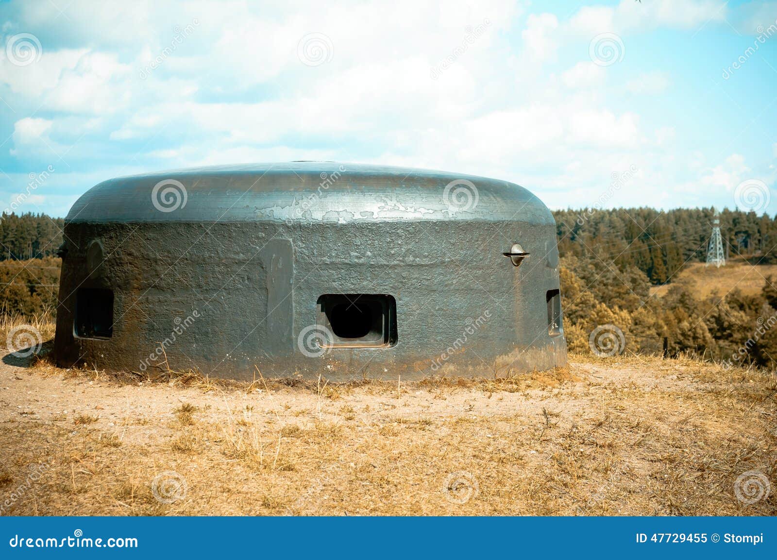 Pillbox in Polnd stock image. Image of history, weapon - 47729455
