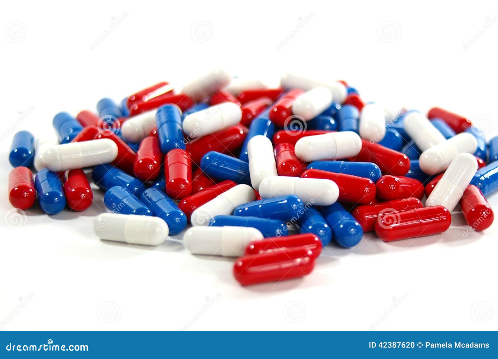 Pillole Bianche E Blu Rosse Fotografia Stock - Immagine di oggetti ...