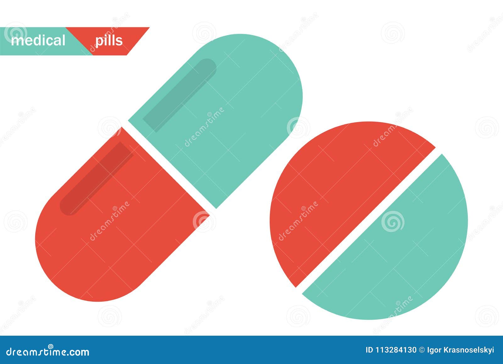 Pillole Mediche Icone Della Capsula E Della Pillola Illustrazione ...