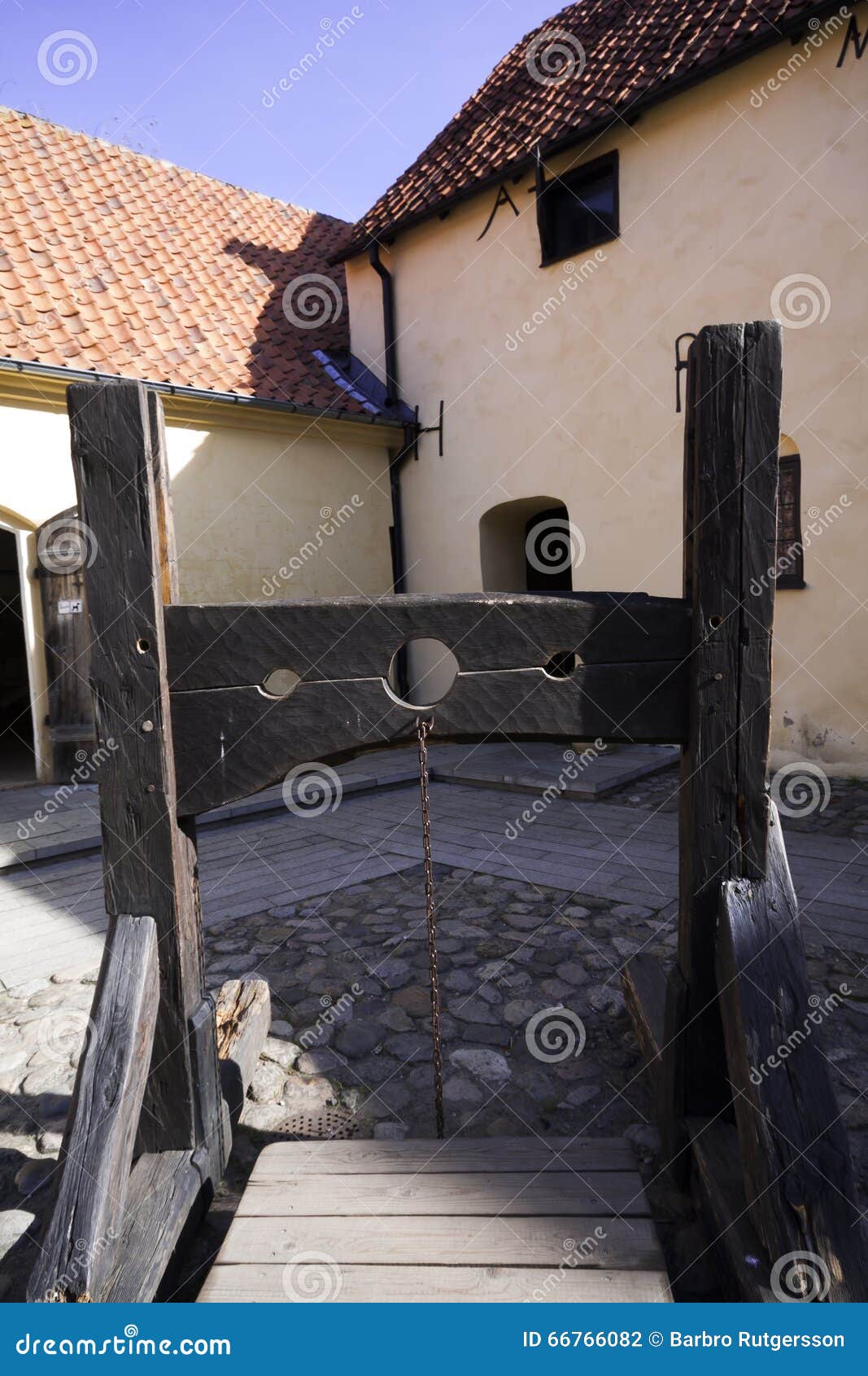 Pillory stock photo. Image of wooden, penalties, public - 66766082