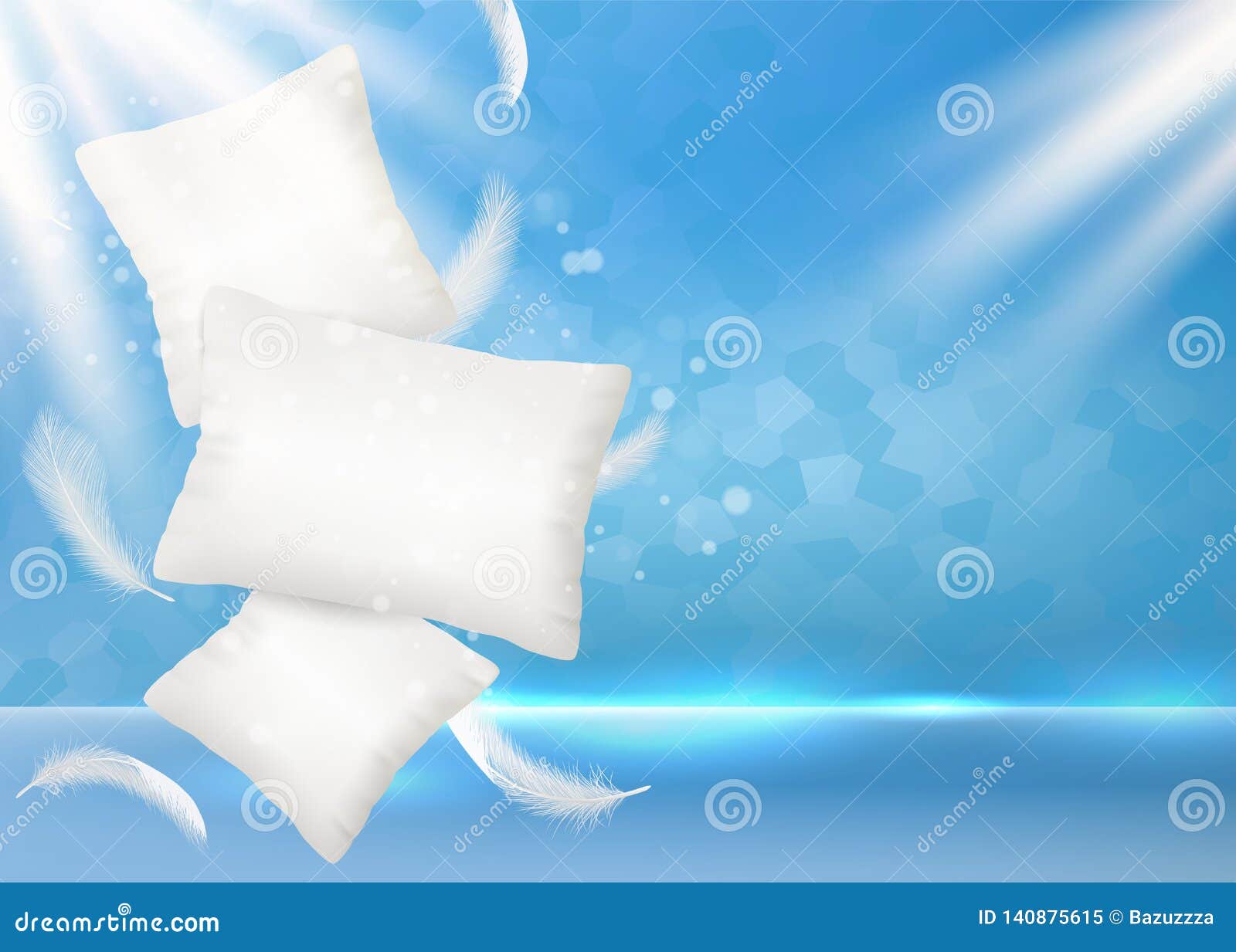 Pillow Ad Vector Poster Banner Design Template Stock Vector ...
