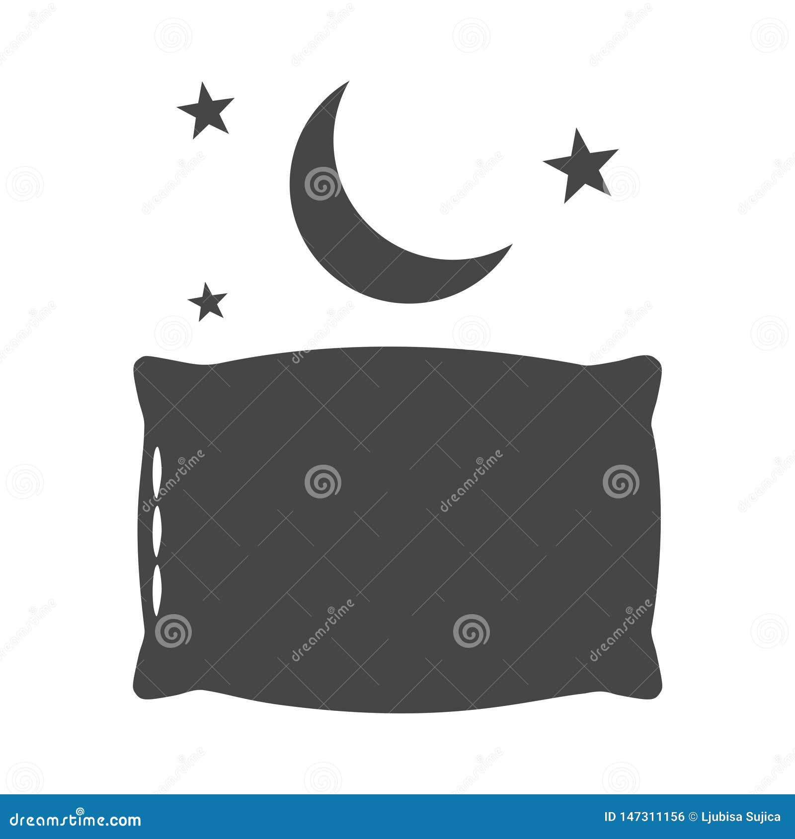 Pillow icon - Illustration stock vector. Illustration of icon - 147311156