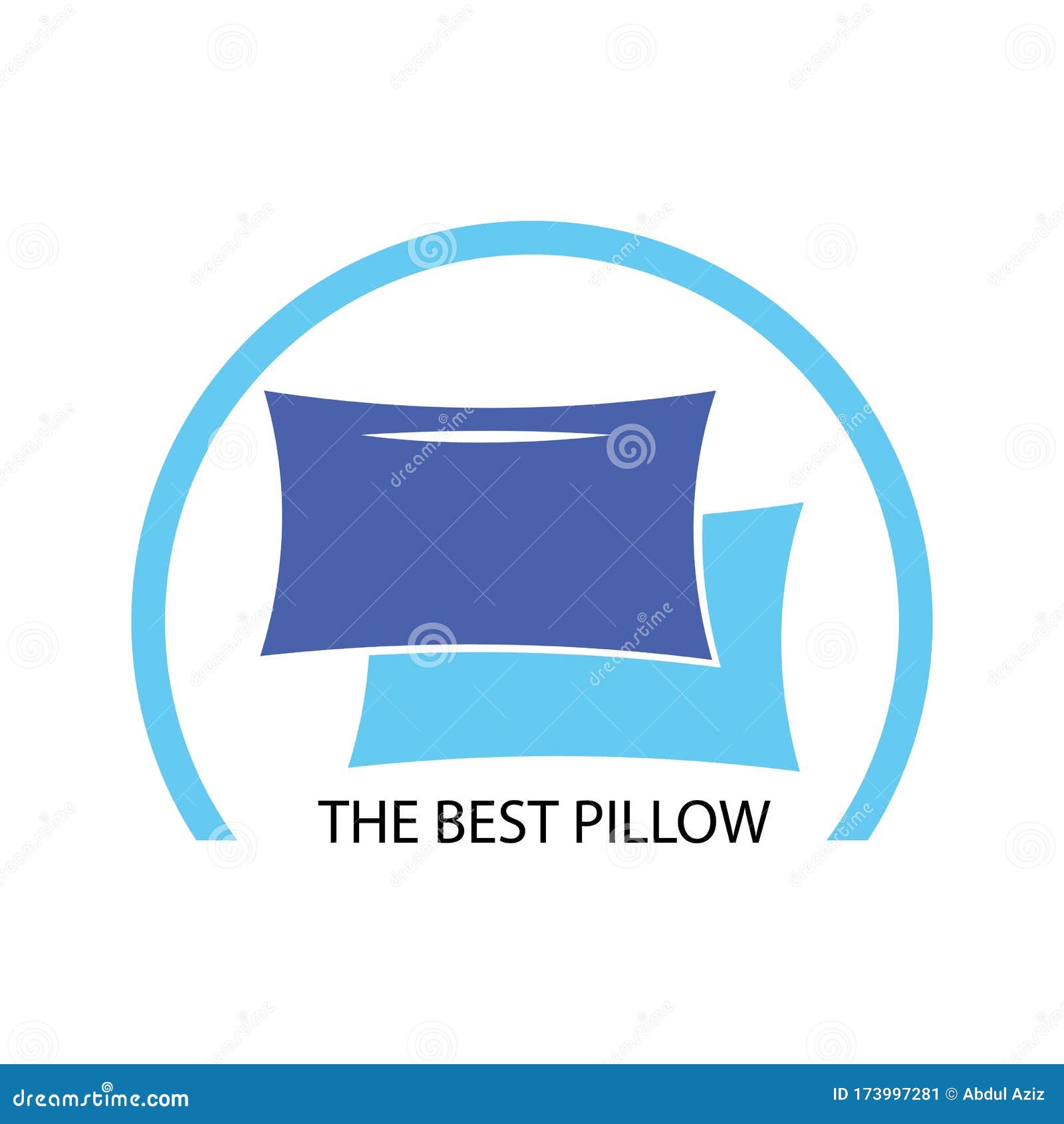 Pillow logo vector stock vector. Illustration of moon - 173997281