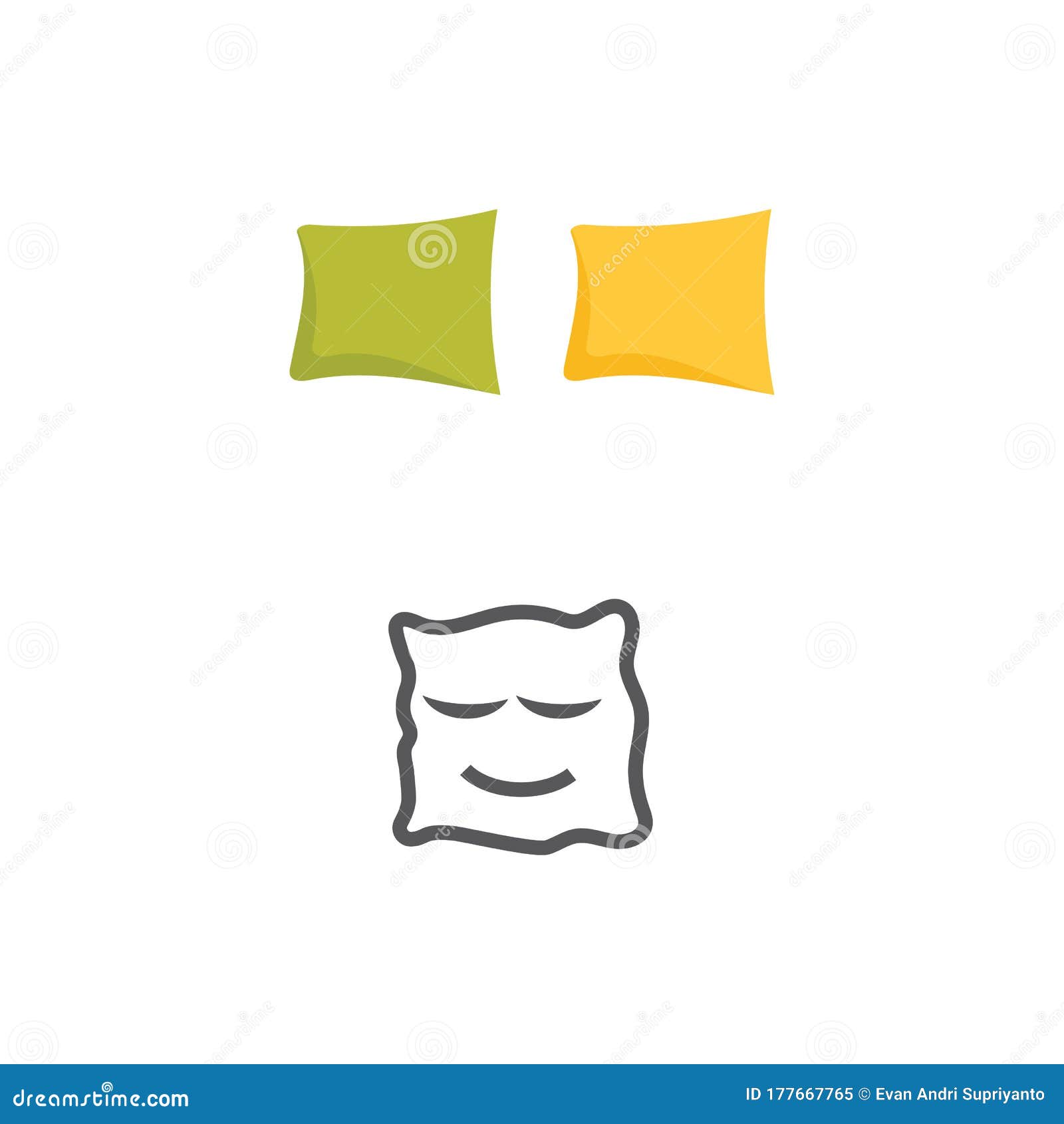 Pillow Icon Vector, Filled Flat Sign Stock Vector - Illustration of ...