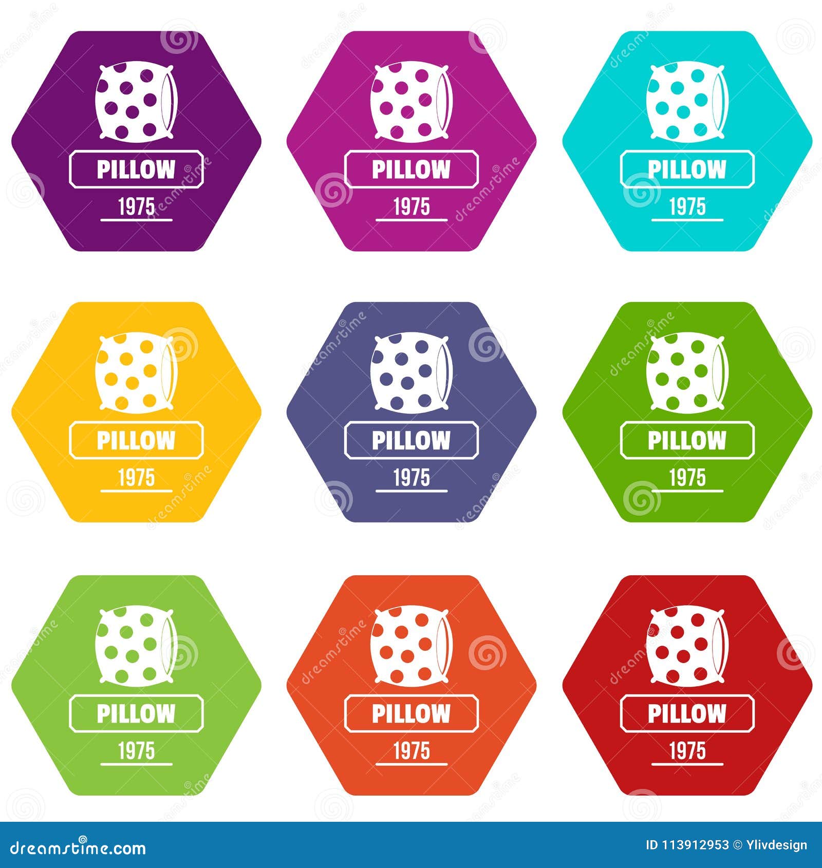 Pillow icons set 9 vector stock vector. Illustration of night - 113912953