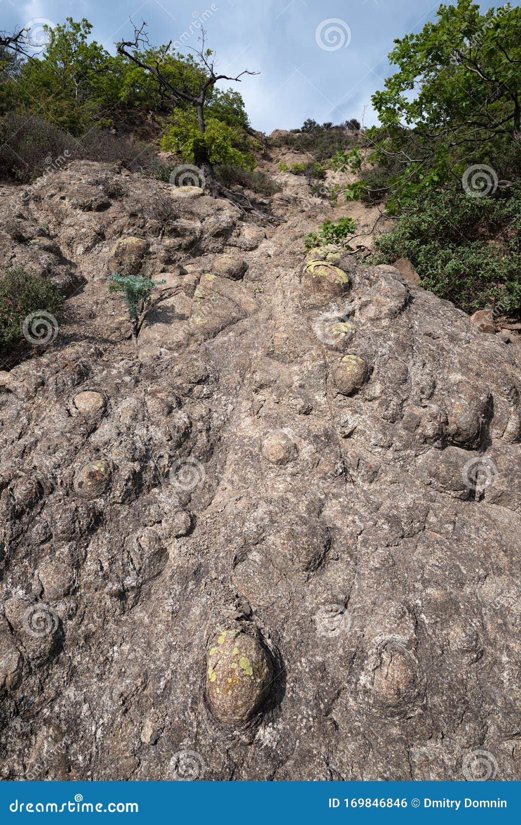 Pillow Lava on the Mountainside Stock Photo - Image of frozen ...