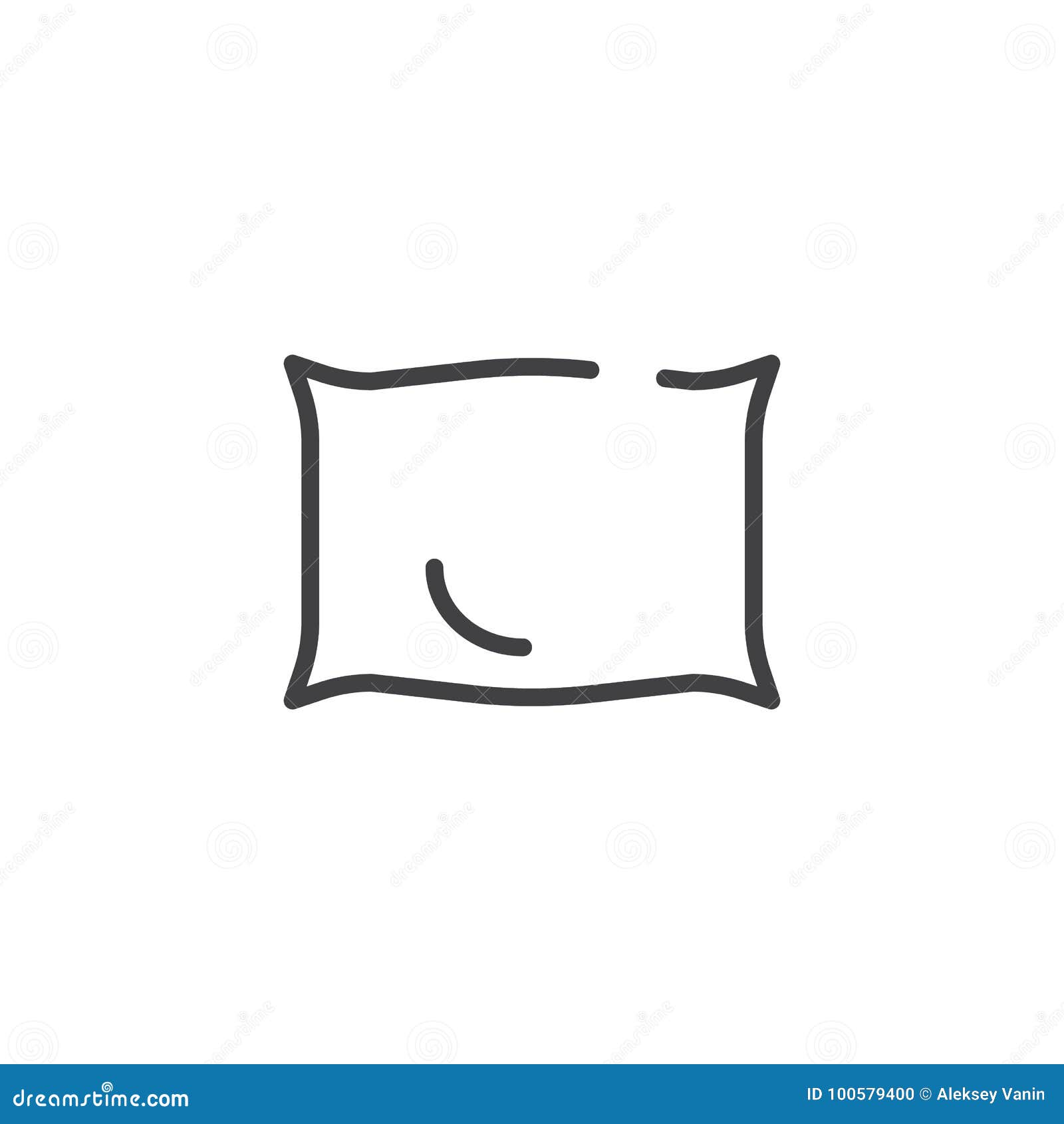 Pillow Line Icon Stock Vector Illustration Of Relax 100579400