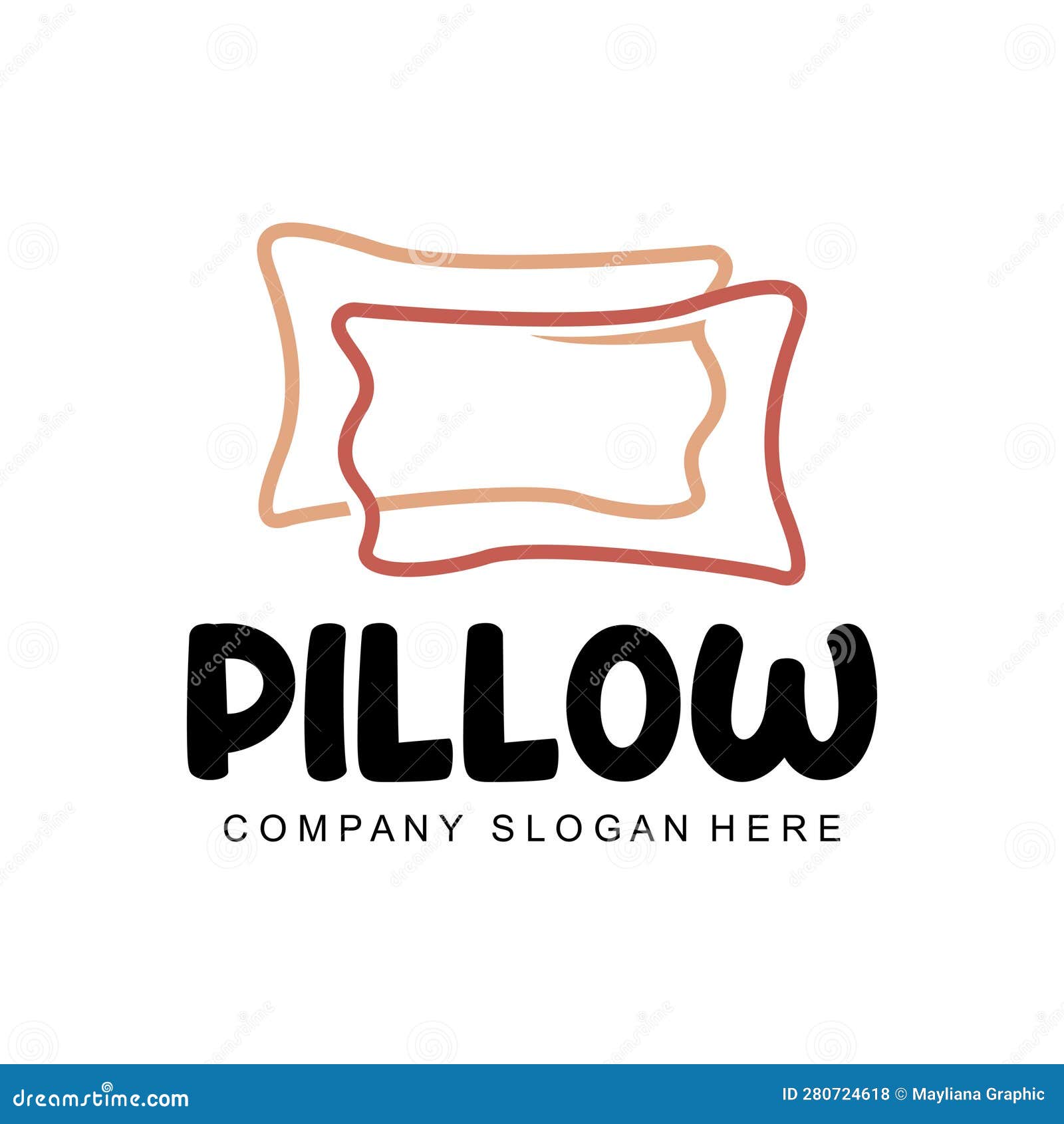 Pillow Logo, Bed Design, Dream and Sleeping Template Icon Vector Stock ...