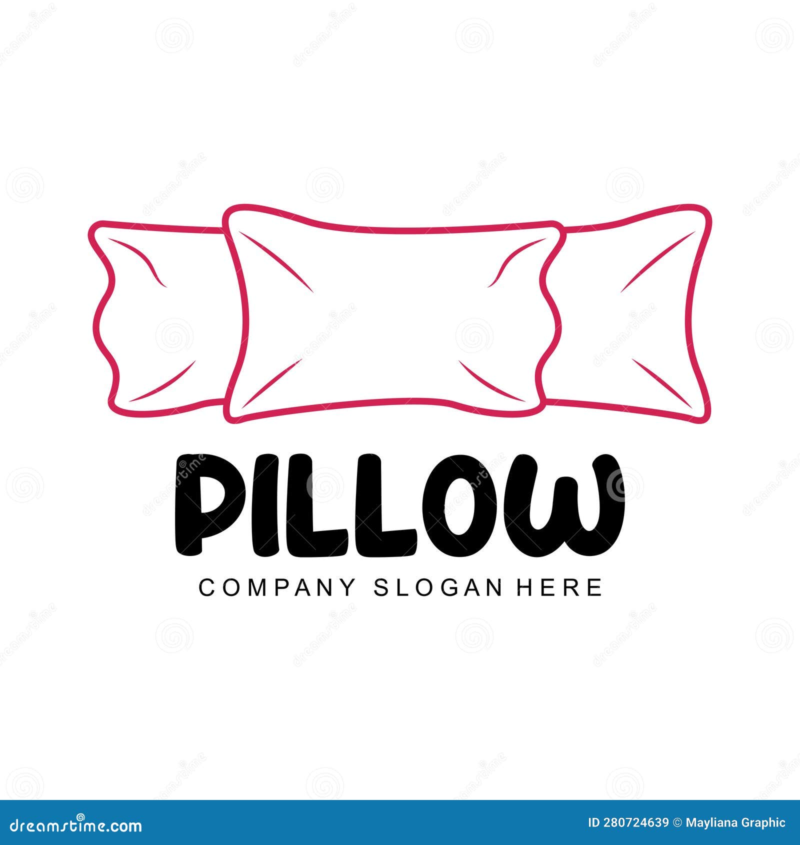 Pillow Logo, Bed Design, Dream and Sleeping Template Icon Vector Stock ...