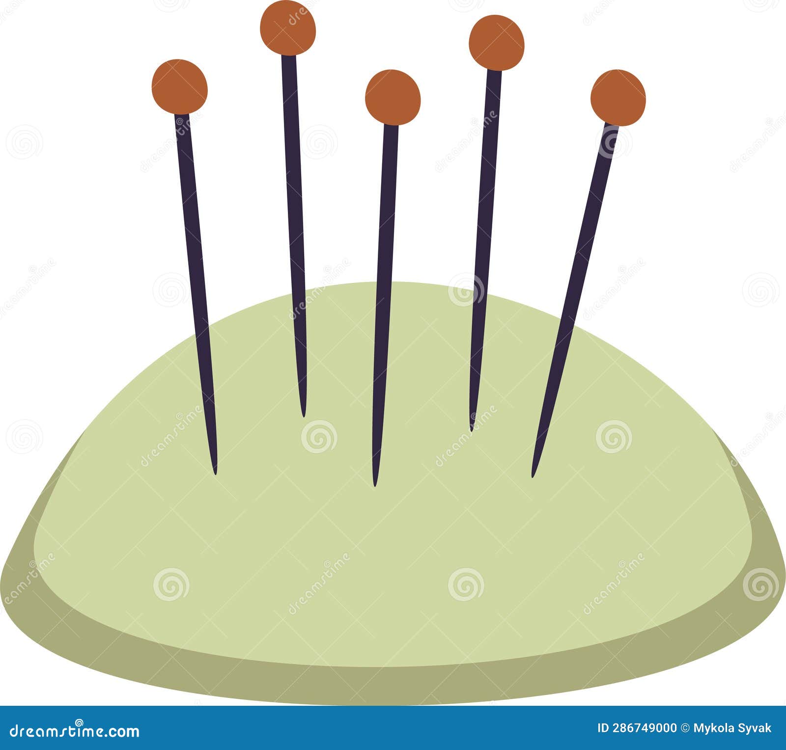 Pillow with Pins stock vector. Illustration of pillows - 286749000