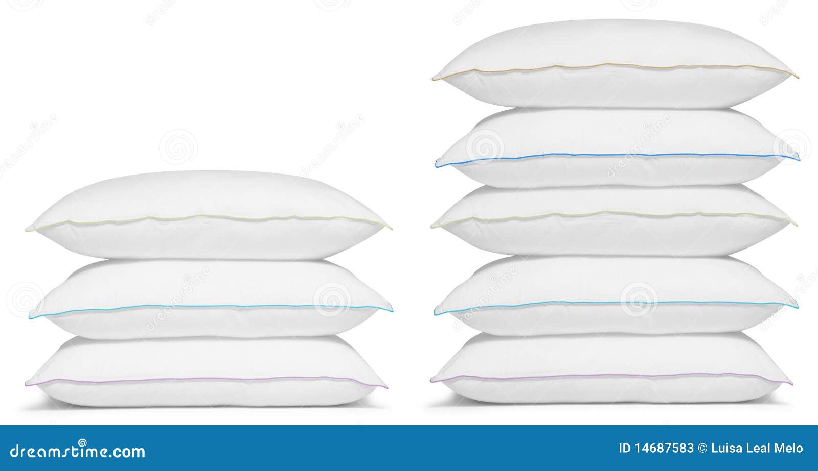 Pillow stack. stock image. Image of triple, comfortable - 14687583