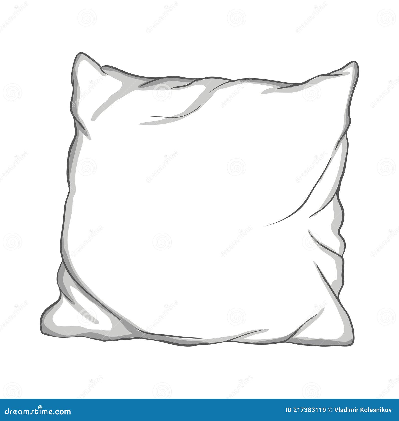 Pillow Thin Line Icon Sleep Symbol Isolated On White Background