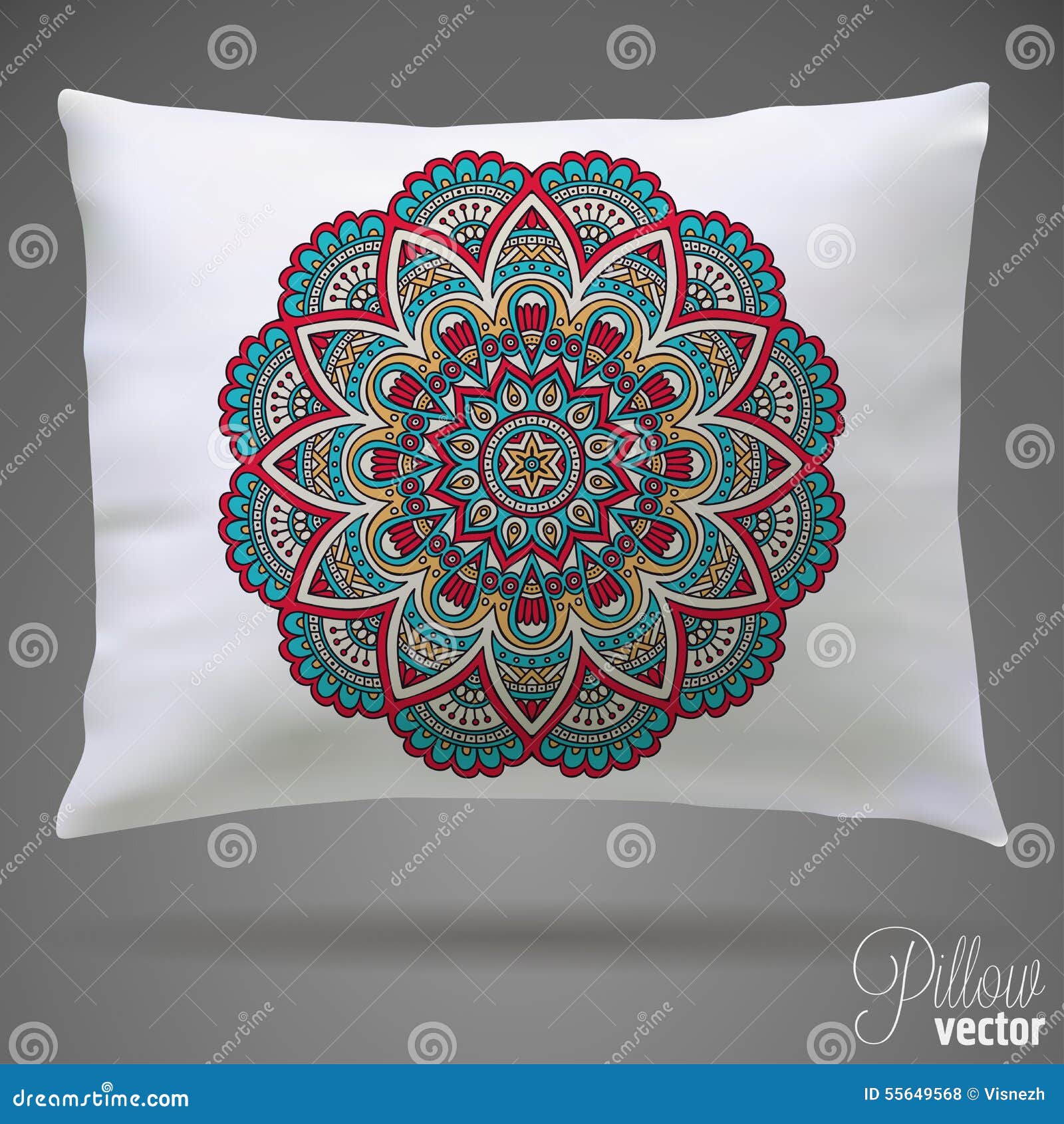 Pillow stock vector. Illustration of living, bedroom - 55649568