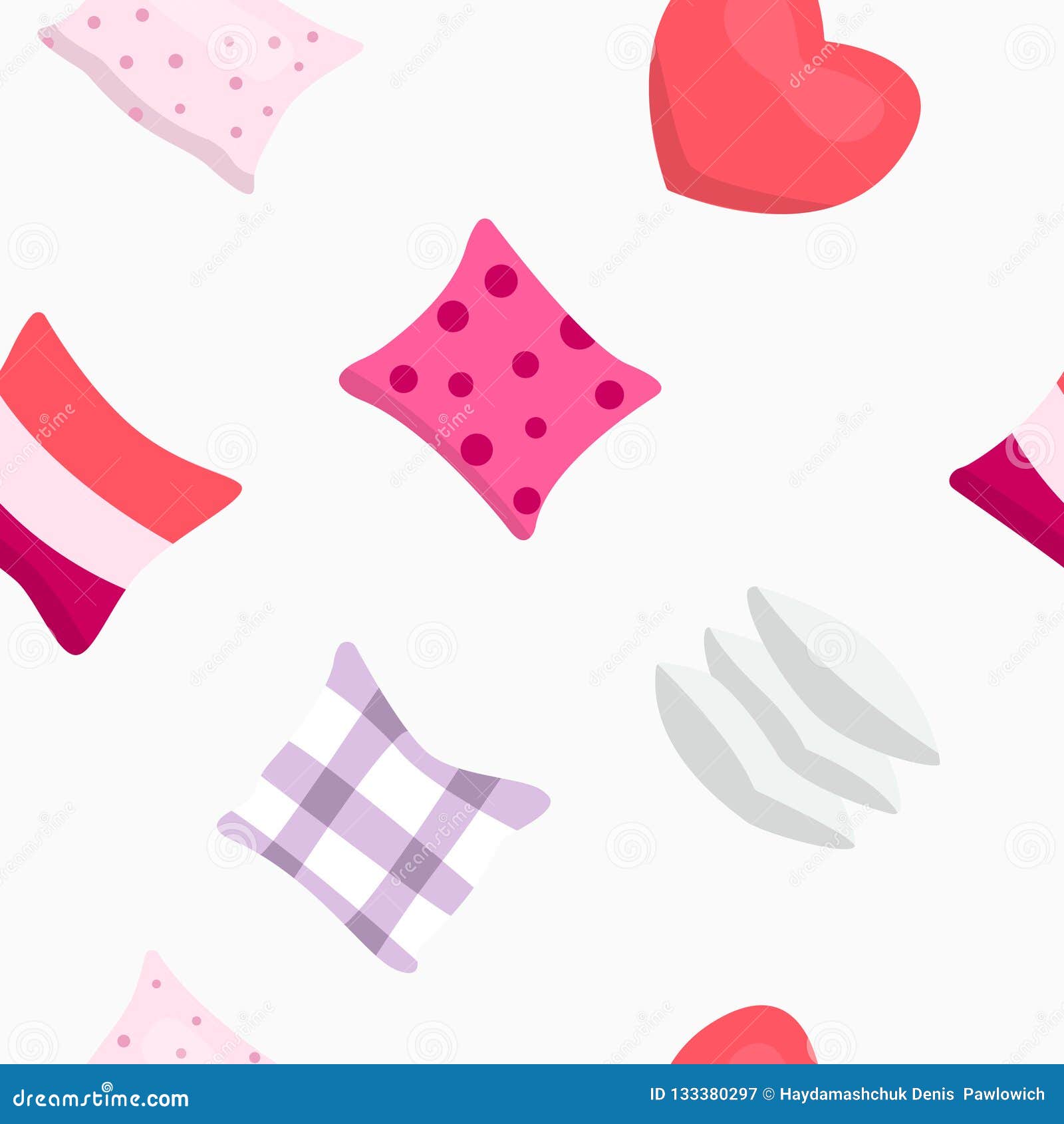 Pillow Vector Pattern. Sleeping Cartoon Texture. Relax. Stock Vector ...