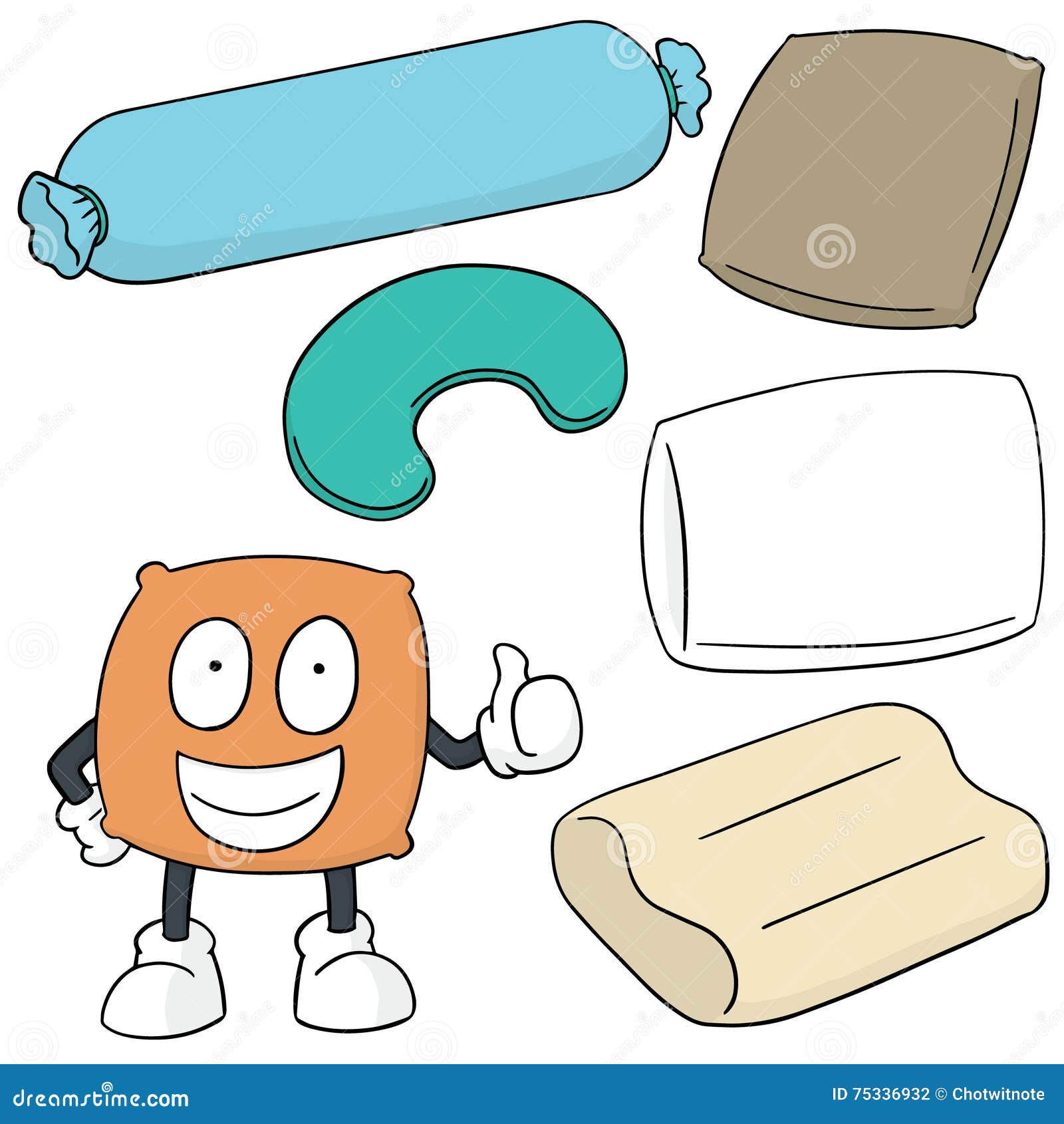 Bolster Draw With Pencil Effect. Vector Illustration. Detailed ...