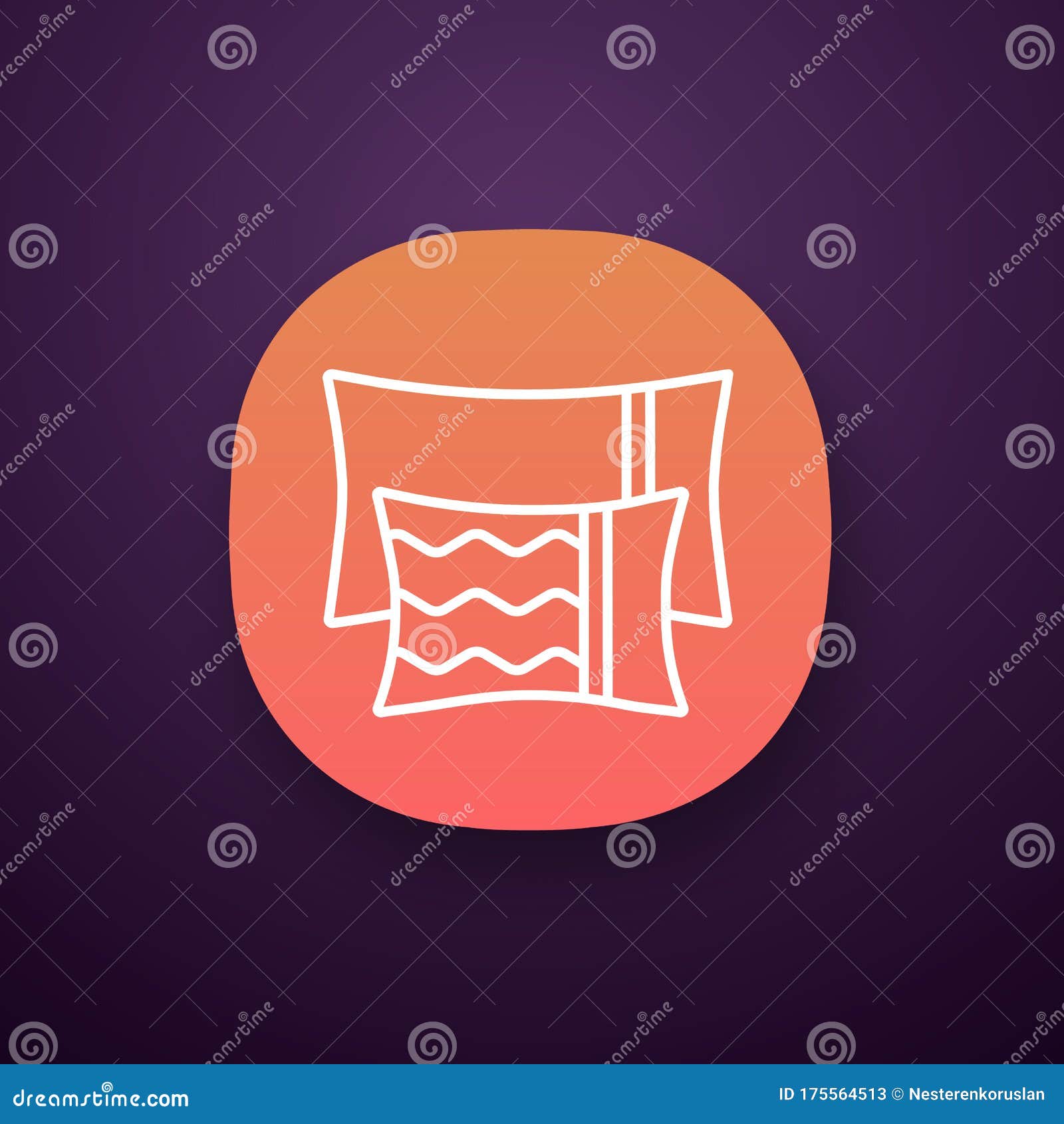 Pillows app icon stock vector. Illustration of bedding - 175564513