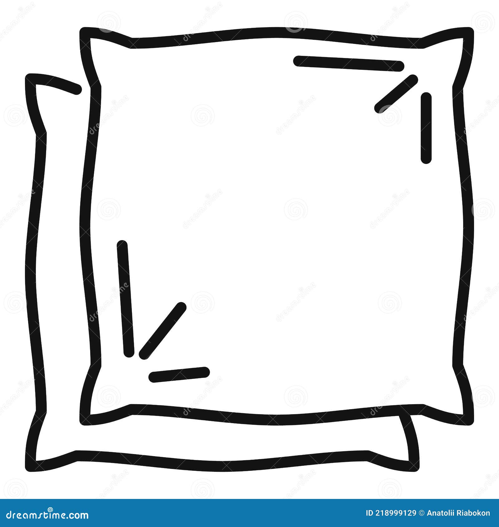 Pillows Icon, Outline Style Stock Vector - Illustration of outline ...