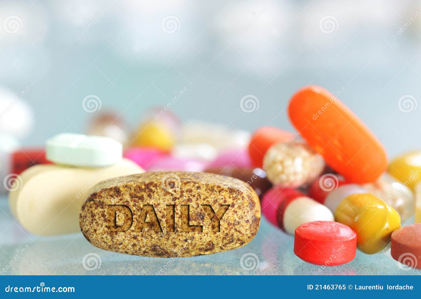 Daily pills stock image. Image of health, illness, ailment - 21463765