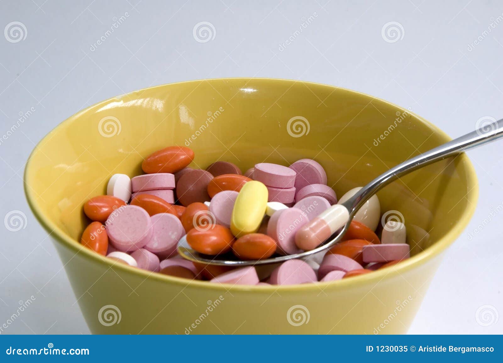 Pills in abowl stock image. Image of bowl, health, pills - 1230035