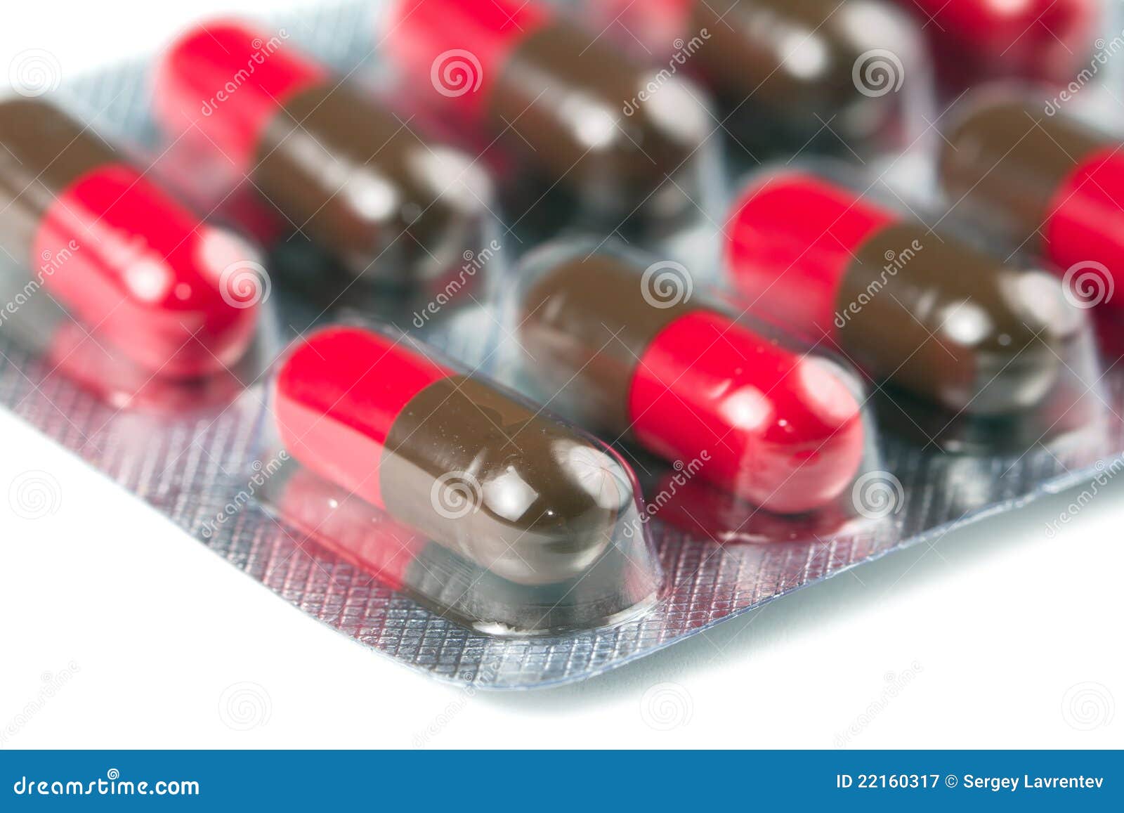 Pills in blister packs stock image. Image of packets - 22160317