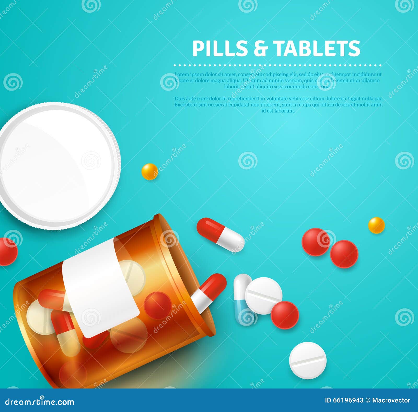 Pills Bottle Realistic Illustration Stock Vector - Illustration of ...