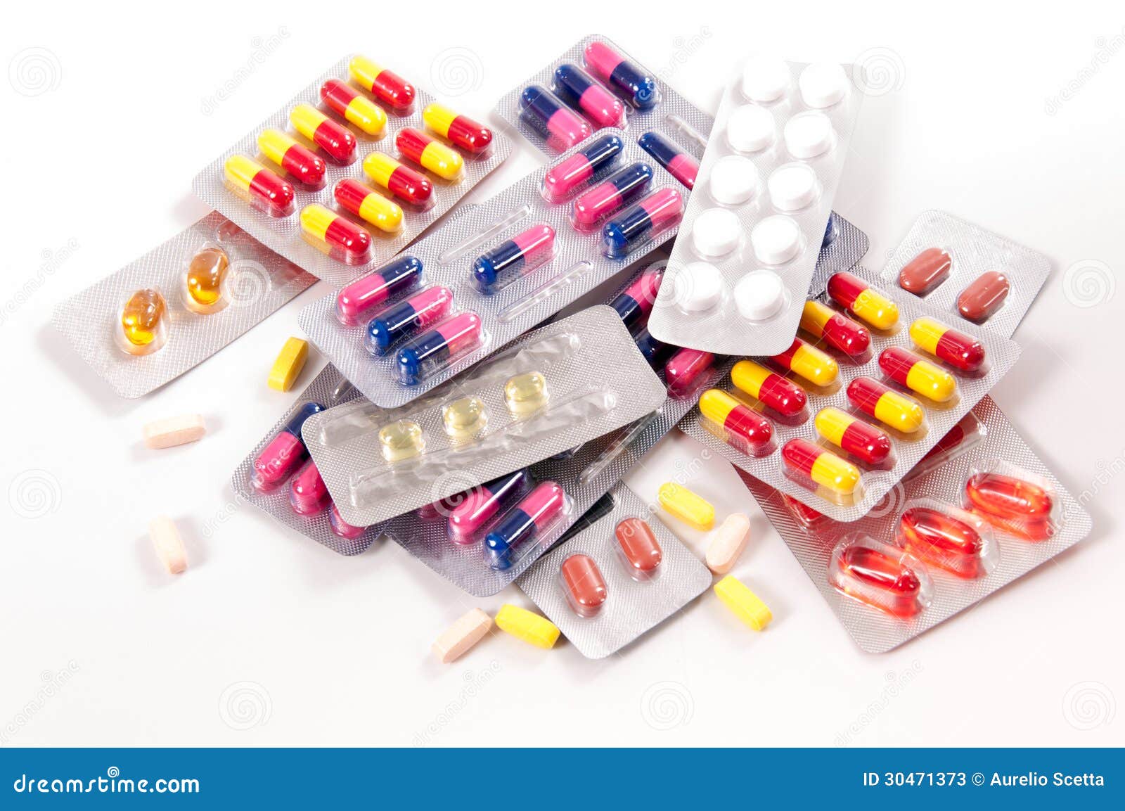Pills and capsules stock image. Image of medication, packaging - 30471373