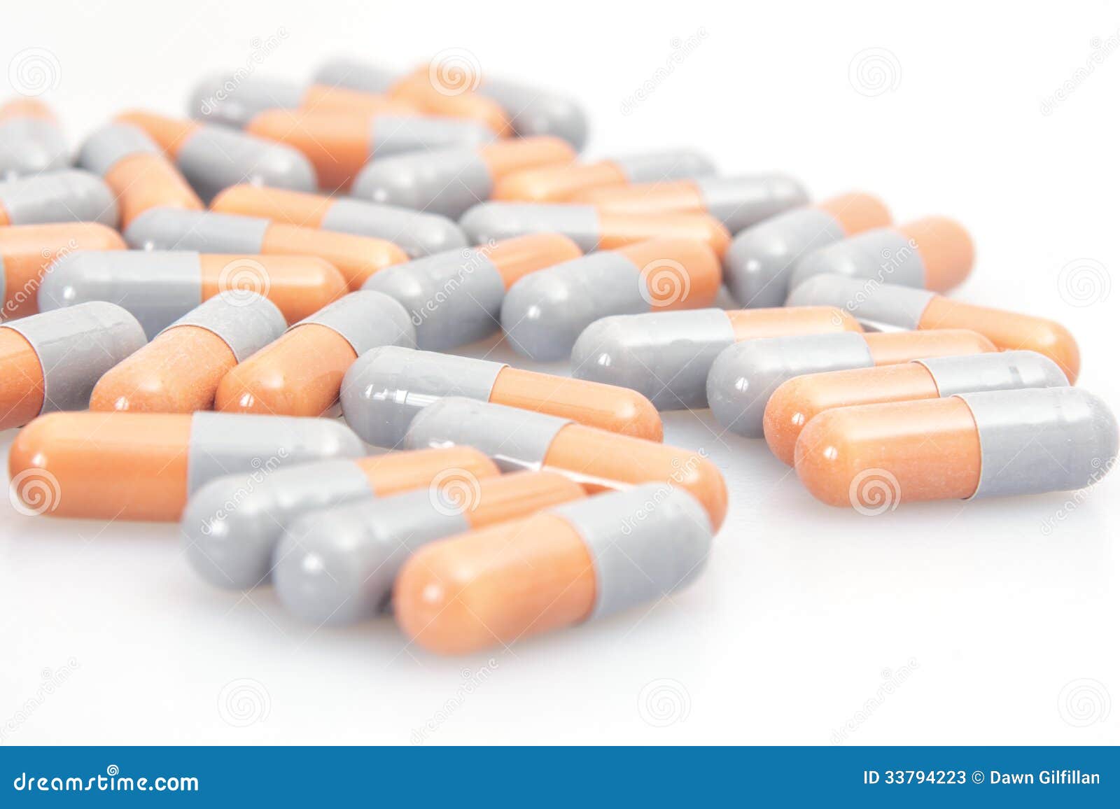 Pills close up stock image. Image of orange, prescription - 33794223