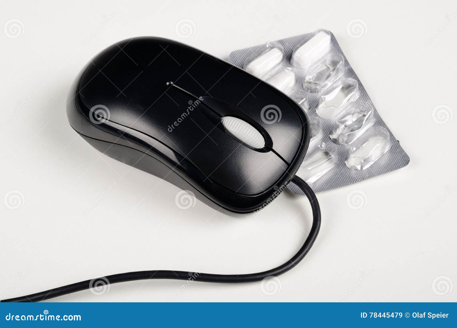 Pills and computer mouse stock image. Image of addicted - 78445479
