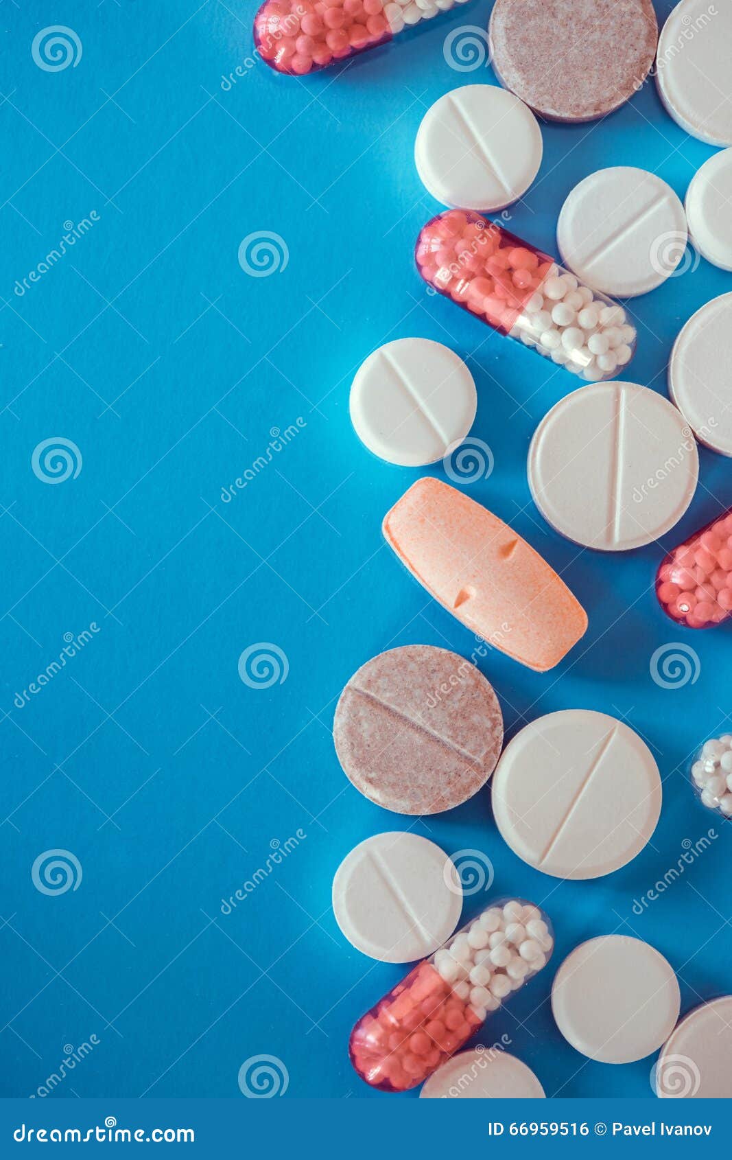 Pills. stock photo. Image of blue, drugs, health, object - 66959516