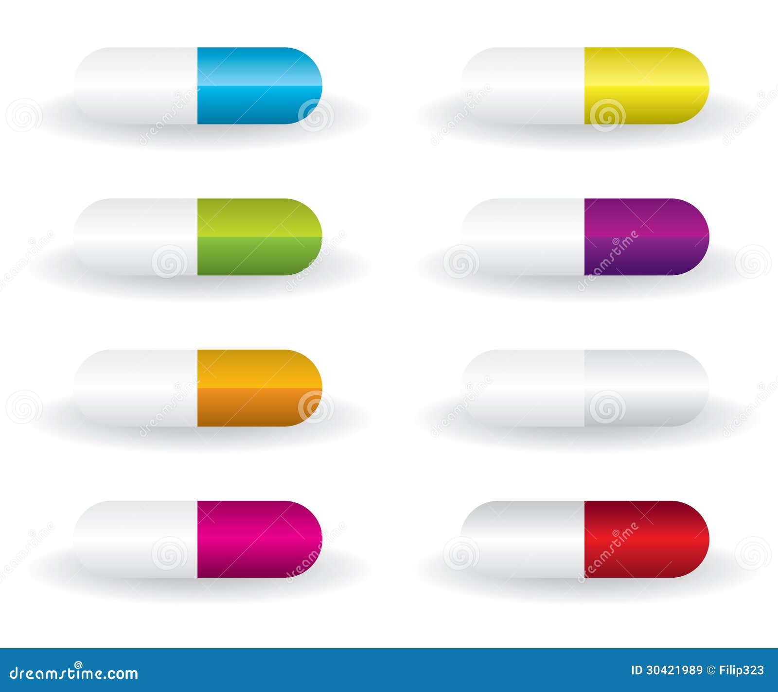 Pills Different Color Illustration Stock Vector - Illustration of ...