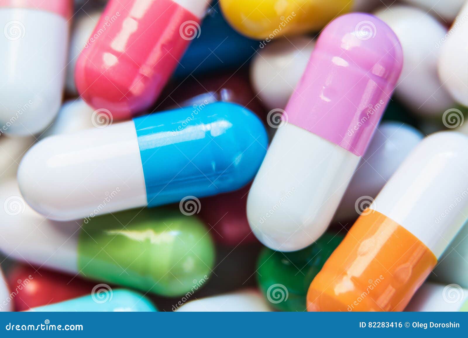 Pills of Different Colors Background Stock Photo - Image of treatment ...