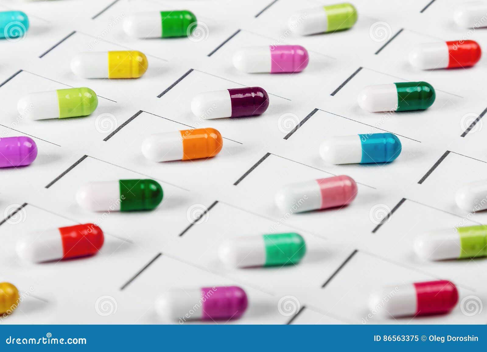 Pills of Different Colors on a Calendar Stock Image - Image of pill ...