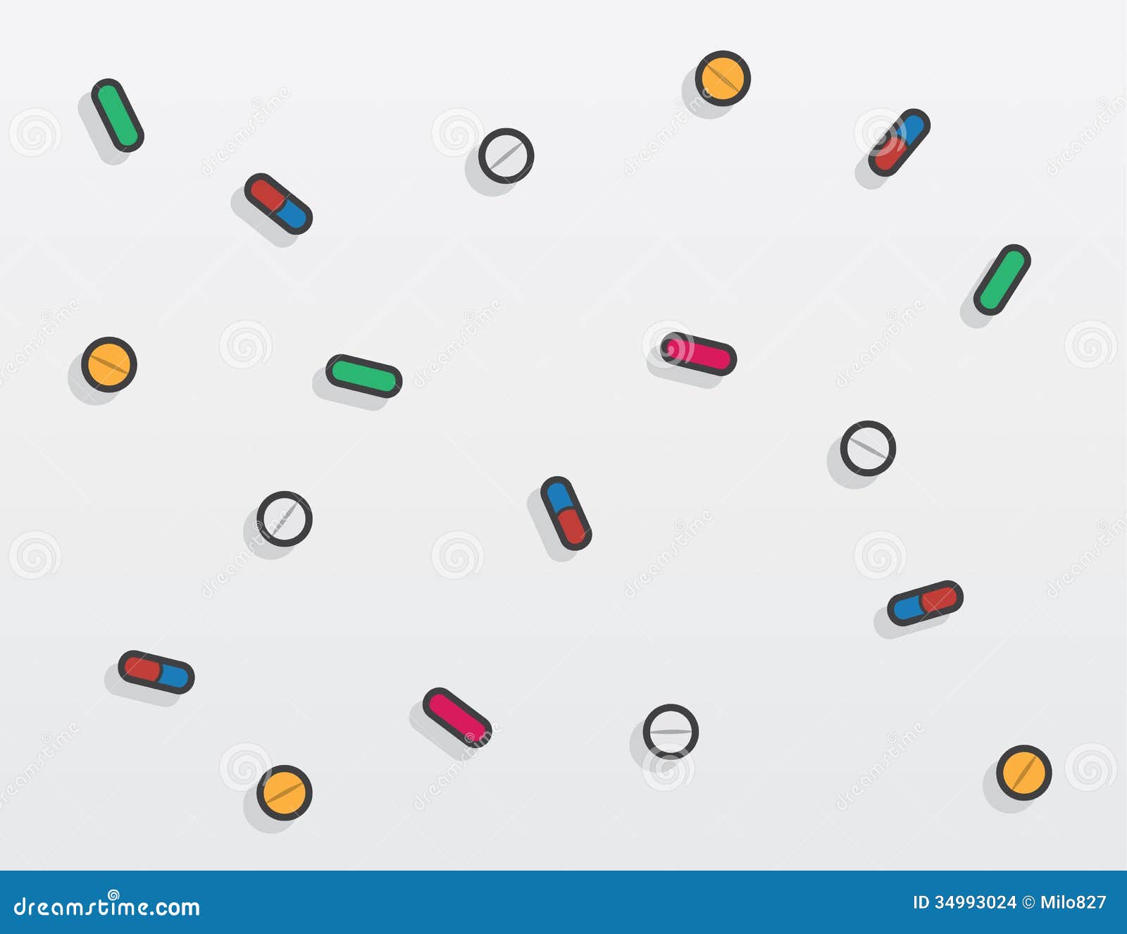 Pills Falling stock vector. Illustration of dose, hospital - 34993024