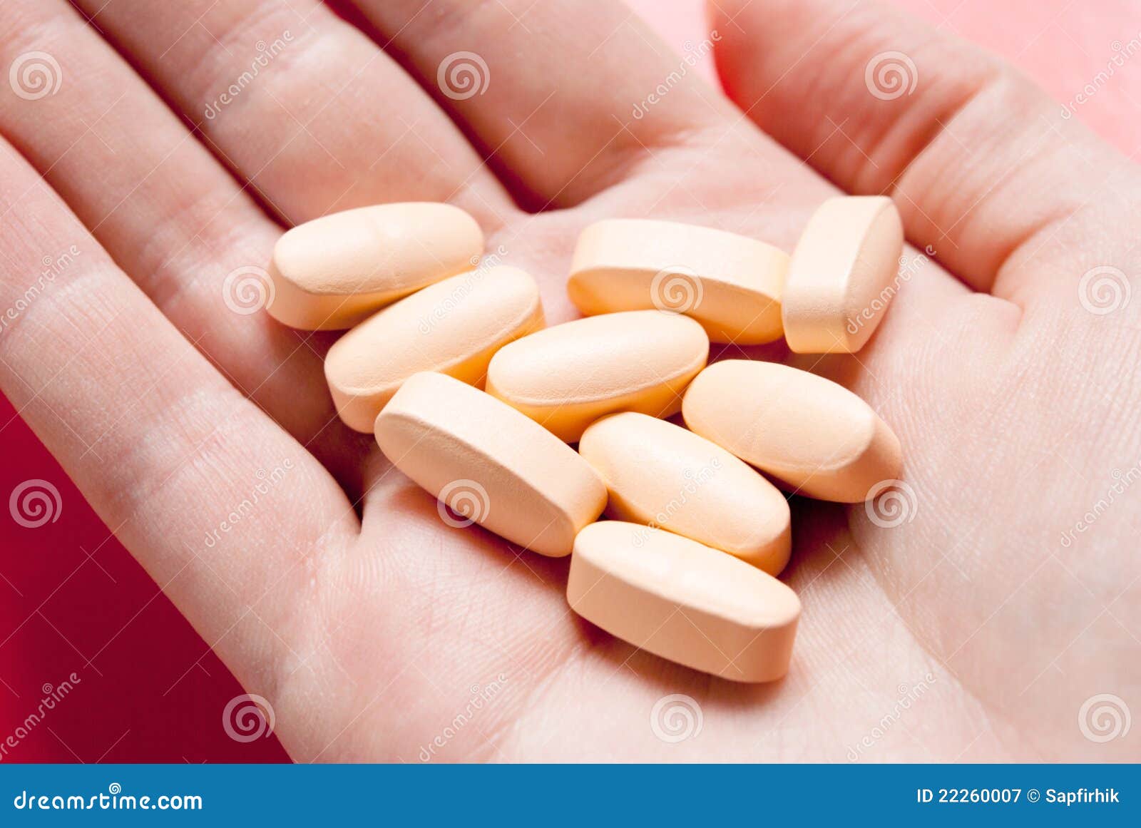 Pills in hand stock image. Image of pharmacy, health - 22260007