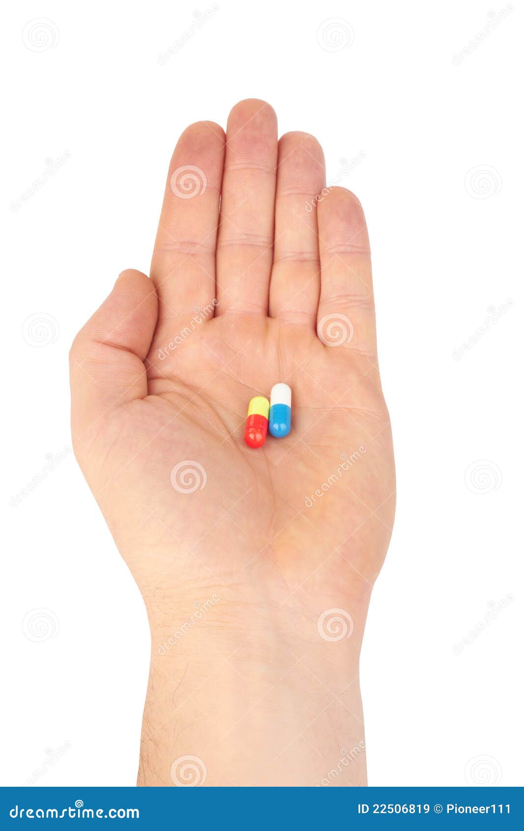 Pills in hand stock image. Image of curing, supplement - 22506819